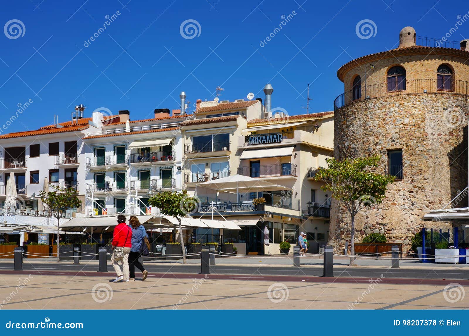 Cambrils city, Spain editorial stock photo. Image of port - 98207378