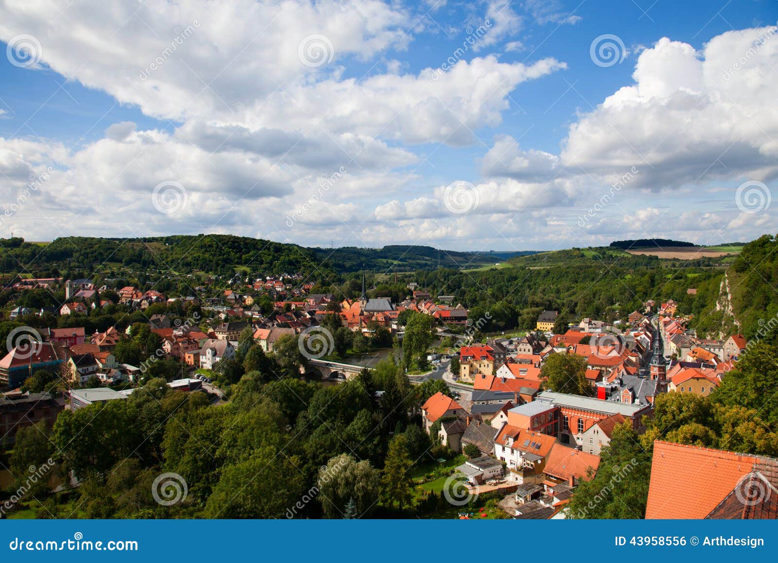 Camburg in Thuringia stock photo. Image of cloudy, valley - 43958556