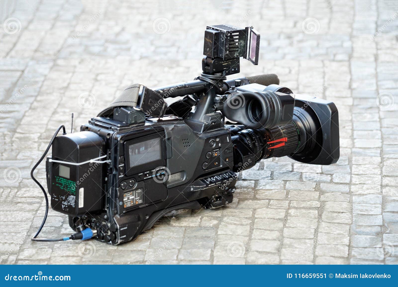 Camcorder Close Up. Side View Stock Image - Image of device, panel ...