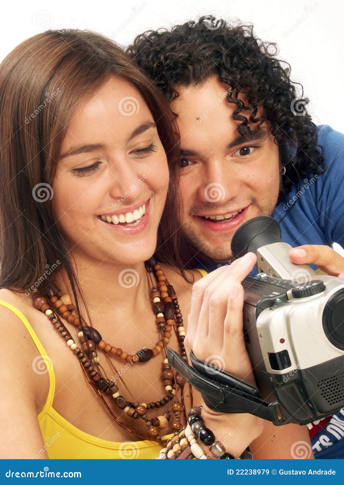 Camcorder couple. stock image. Image of video, screen - 22238979