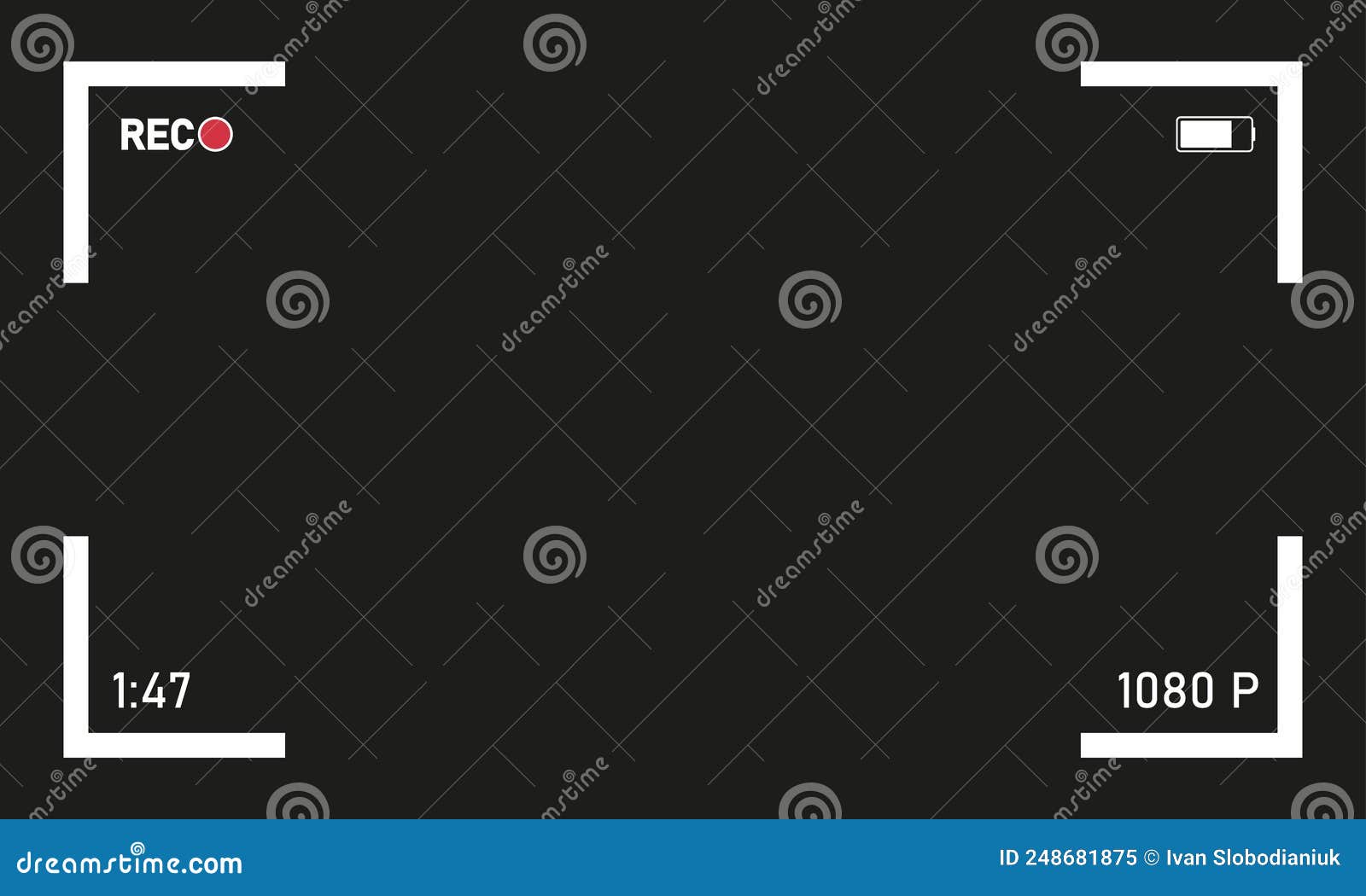 Camcorder Frame with Recording Indicator Stock Vector - Illustration of ...