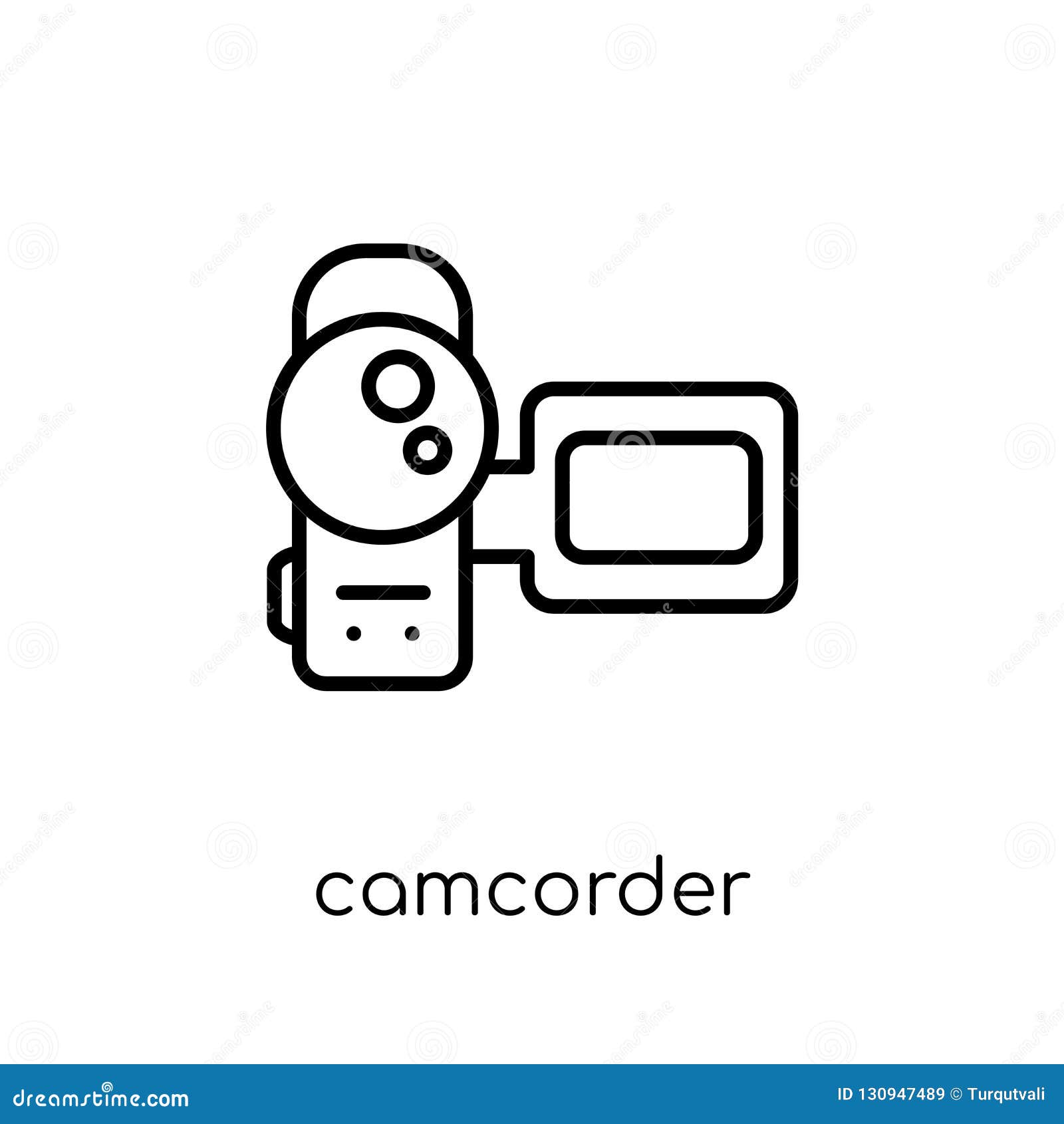 Camcorder Icon. Trendy Modern Flat Linear Vector Camcorder Icon Stock ...