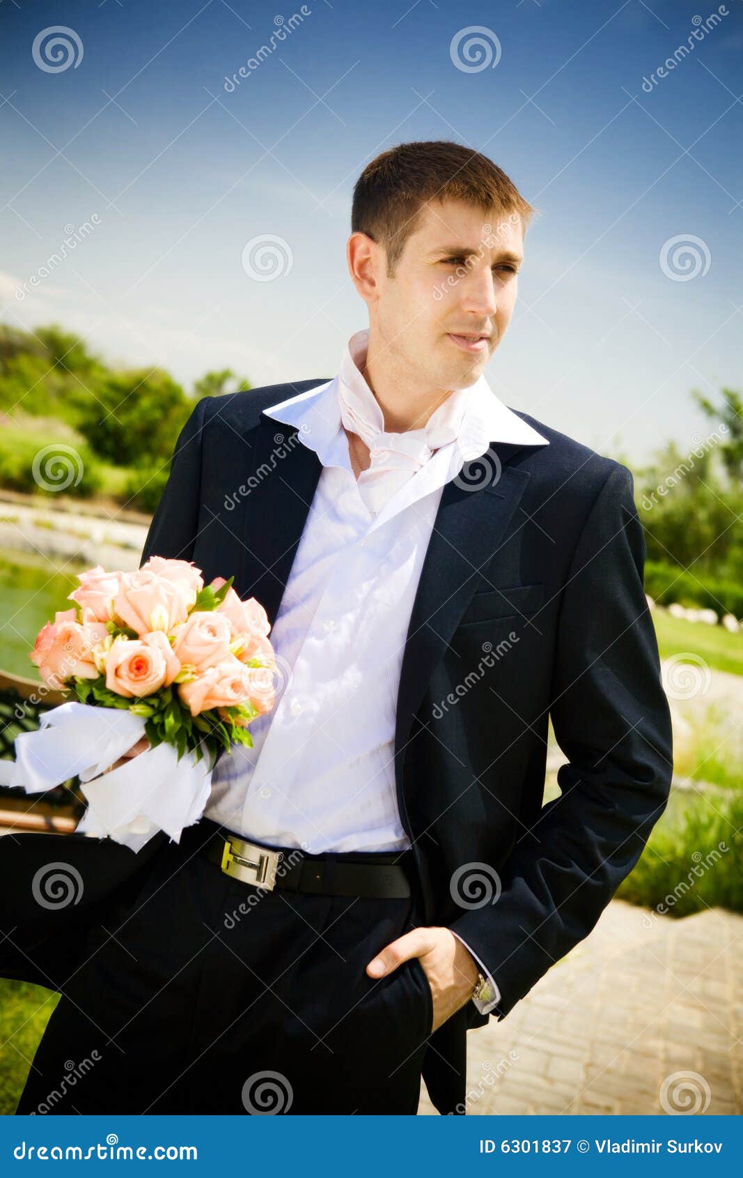 He Came with Flowers of Love Stock Image - Image of gorgeous, innocence ...