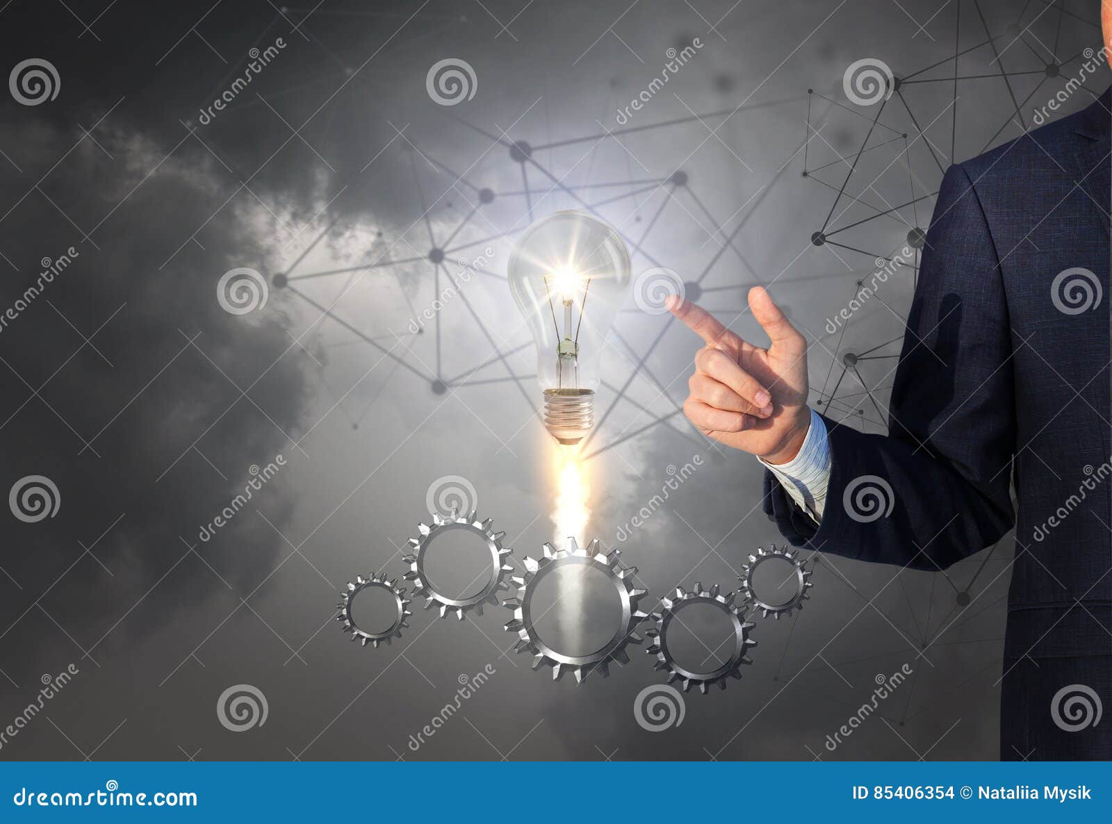 Came a Very Good Idea during the Work Process. Stock Illustration ...