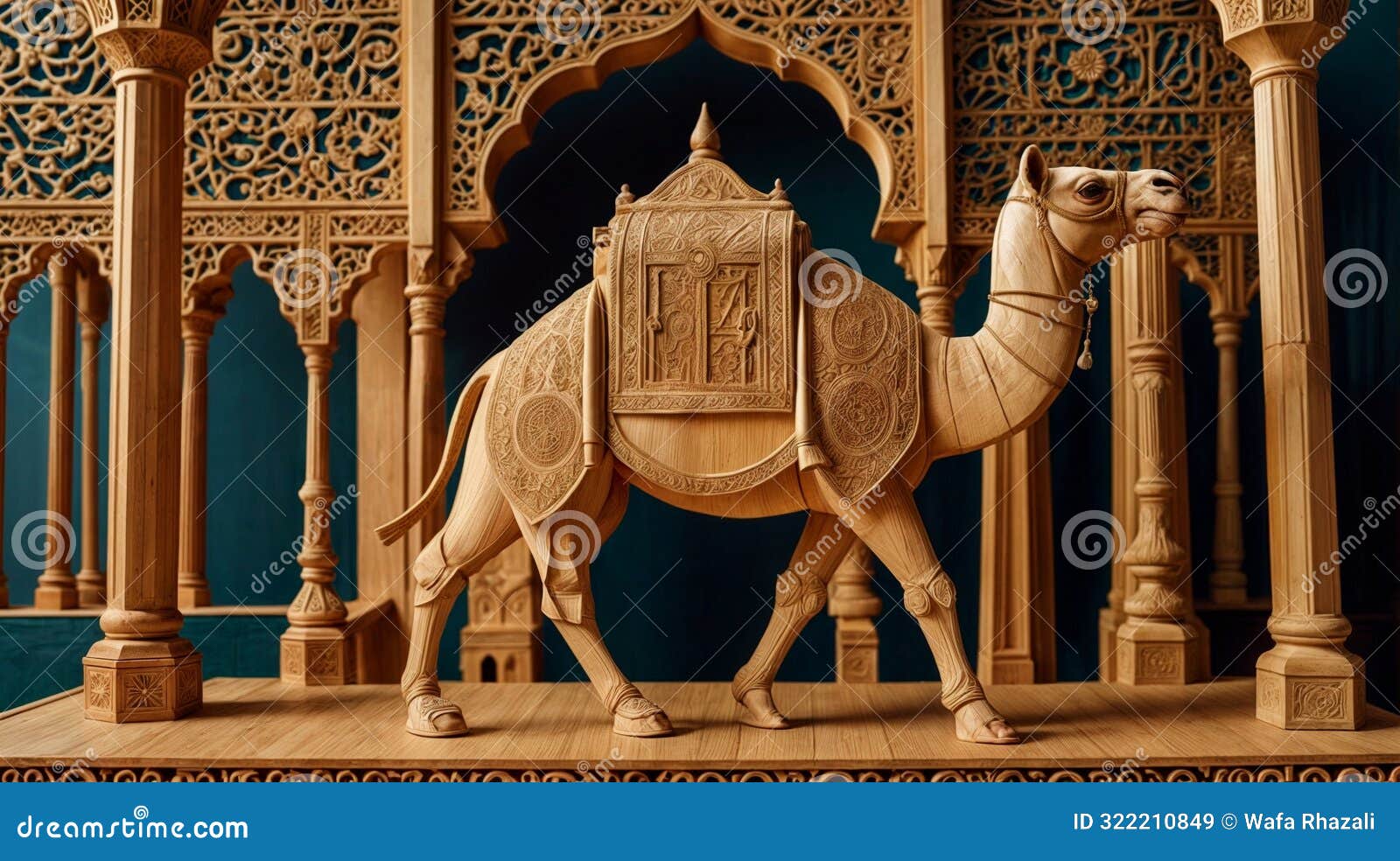 Camel S Path in an Elegant Setting Stock Illustration - Illustration of ...