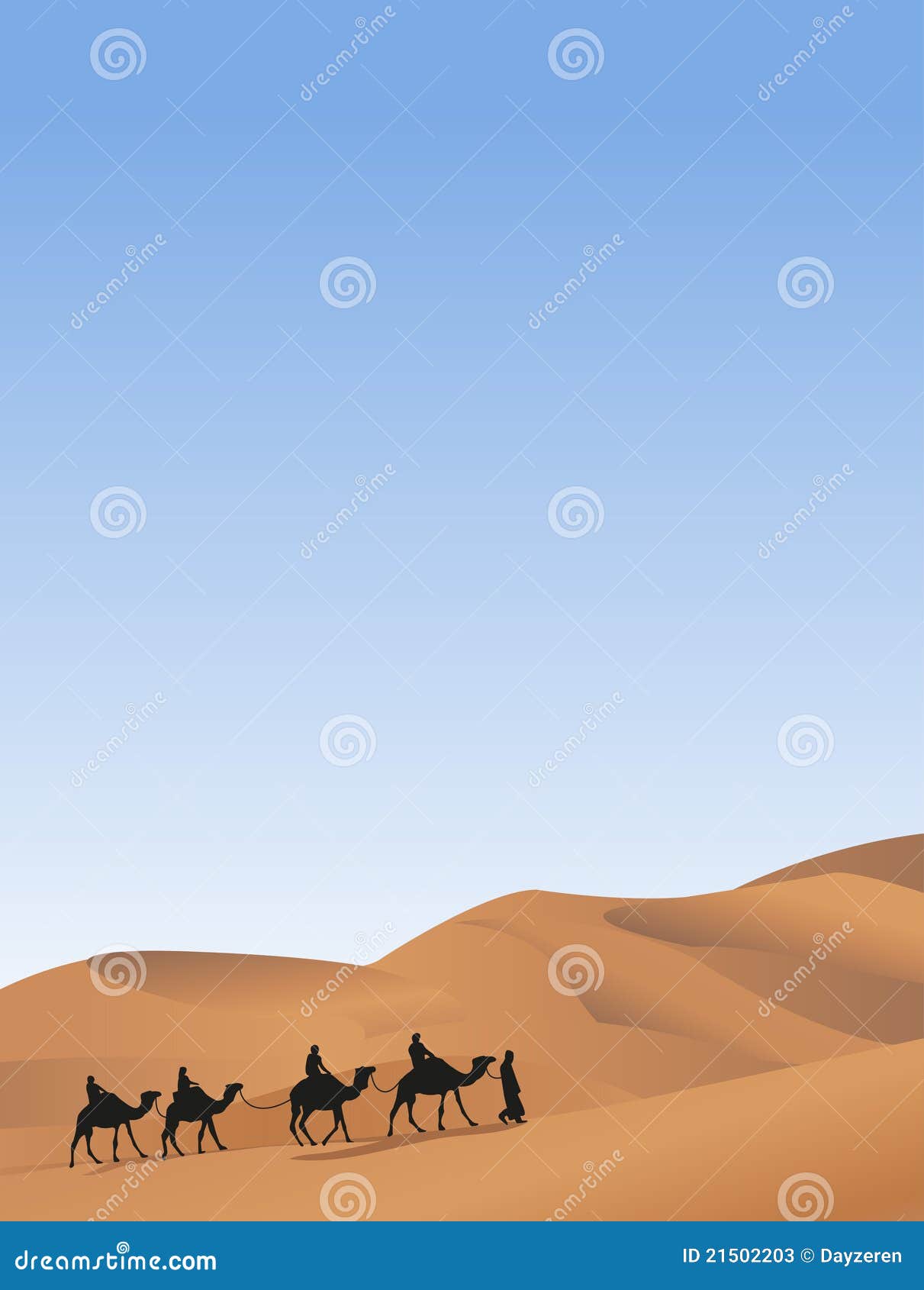 Camel Caravan Silhouette. Vector Illustration Isolated On White ...