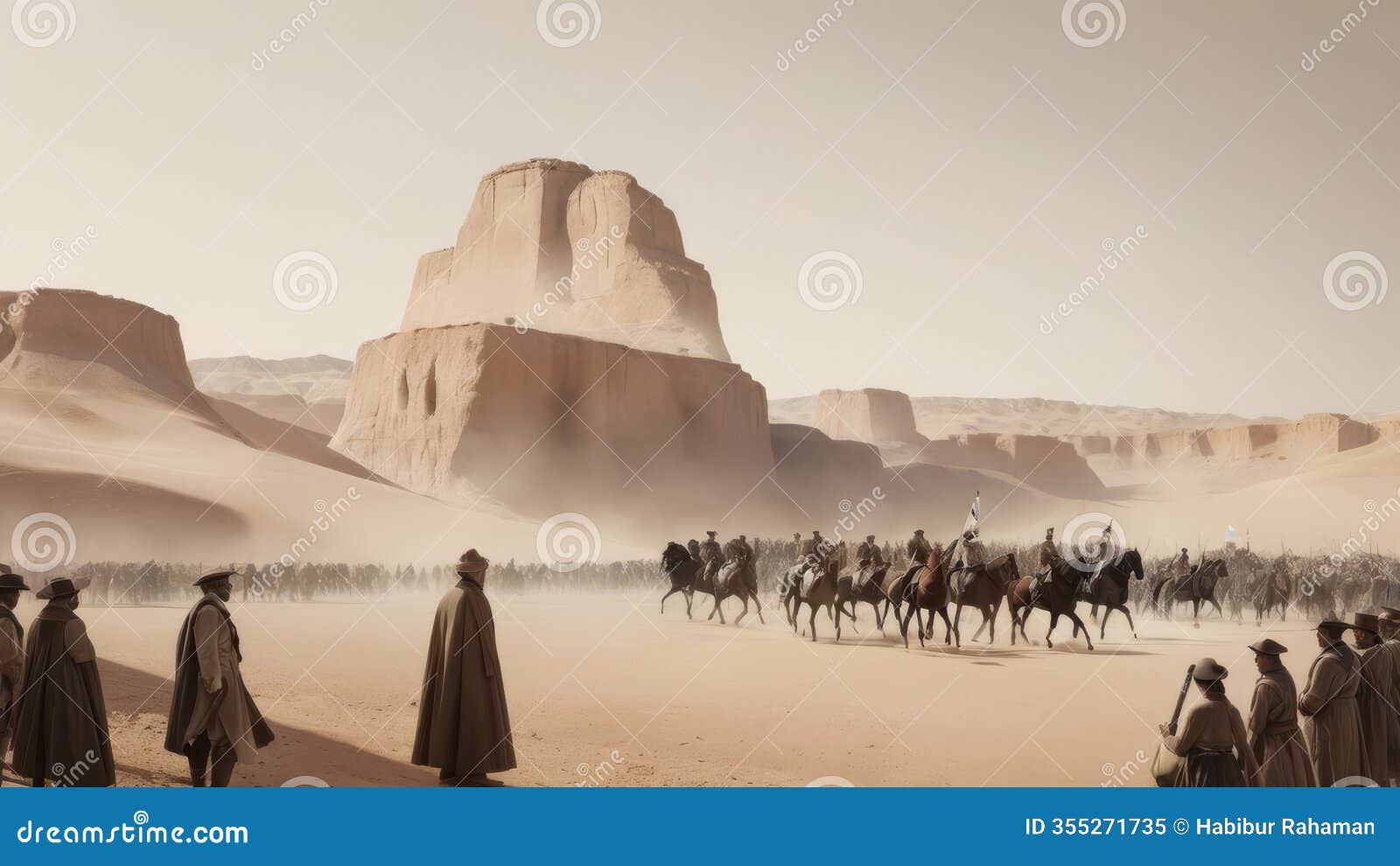 Camel Caravan in Wadi Rum Desert Jordan Middle East Stock Illustration ...