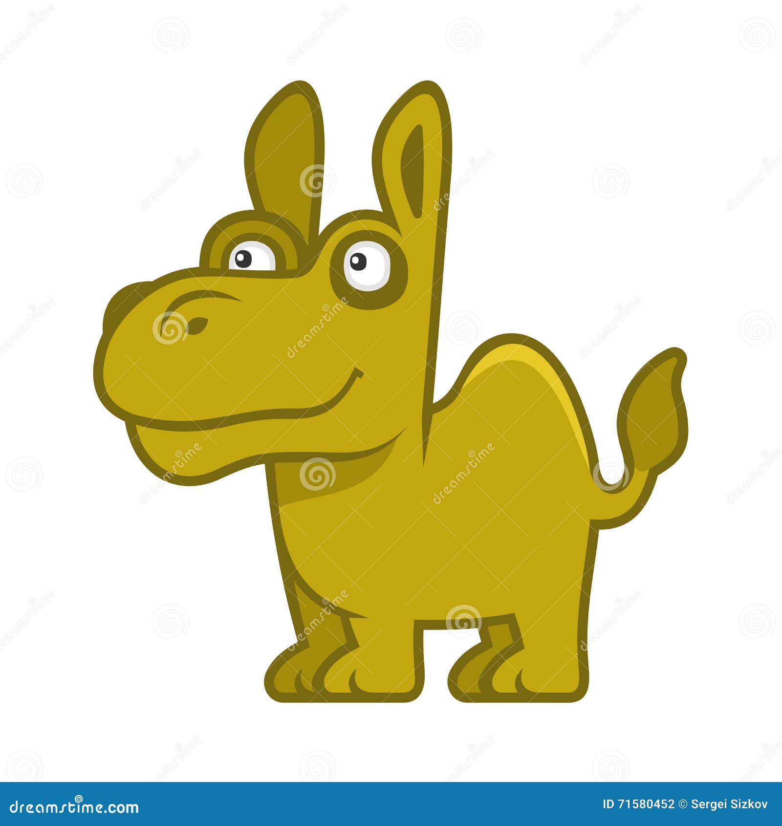 Camel. Cartoon Style Funny Animal on White Background Stock Vector ...