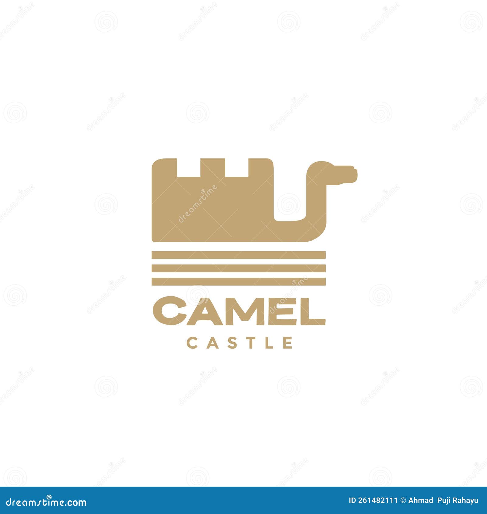 Camel with Castle Modern Clean Logo Design Vector Stock Vector ...