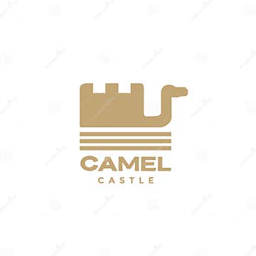 Camel with Castle Modern Clean Logo Design Vector Stock Vector ...