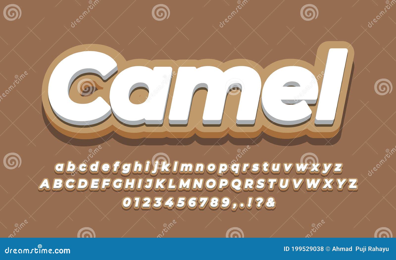 Camel Color 3d Color Text Effect Stock Vector - Illustration of banner ...