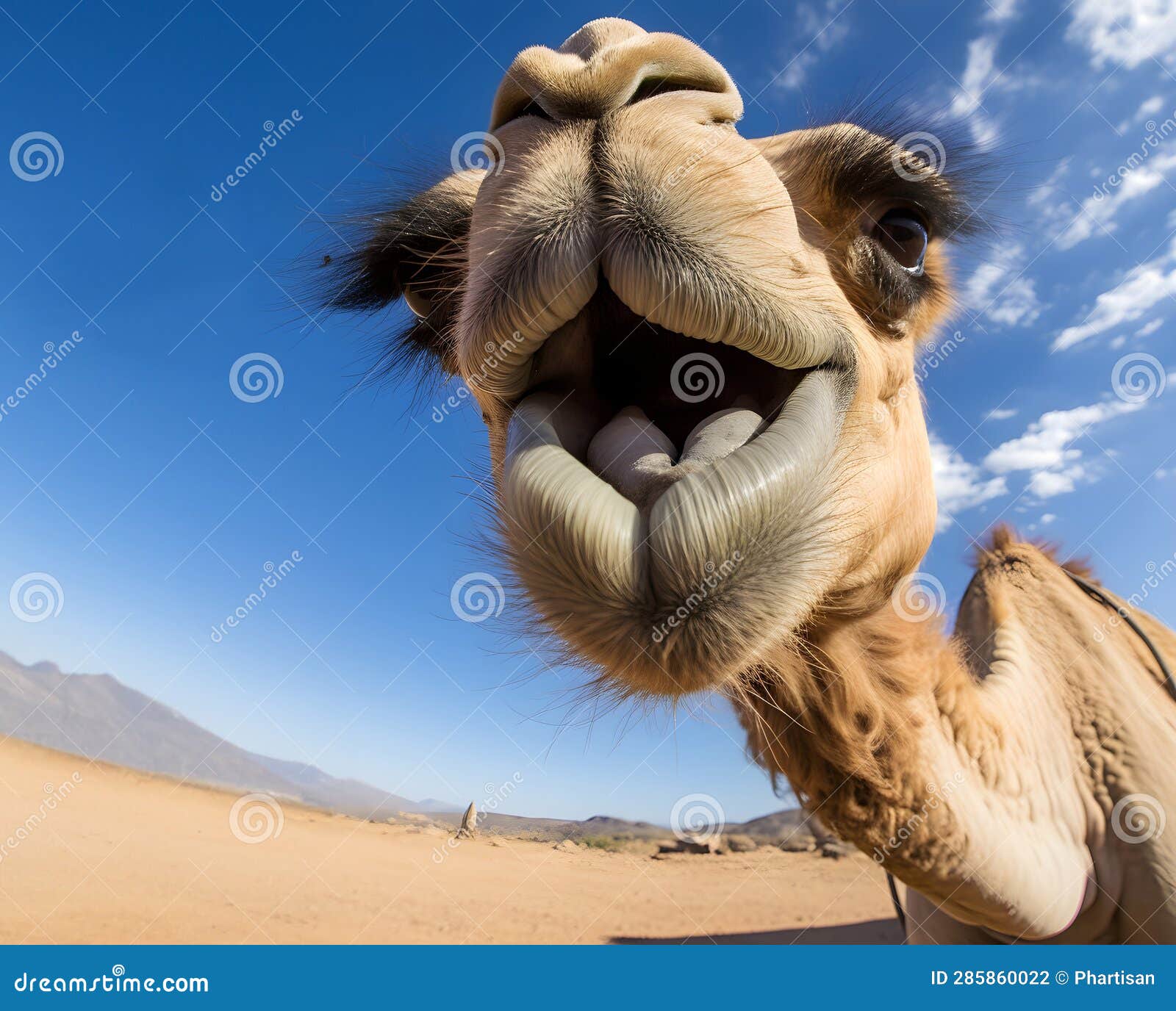 Camel Comedy Hilarious Close Up Of Big Lips Stock Illustration Illustration Of Amusing