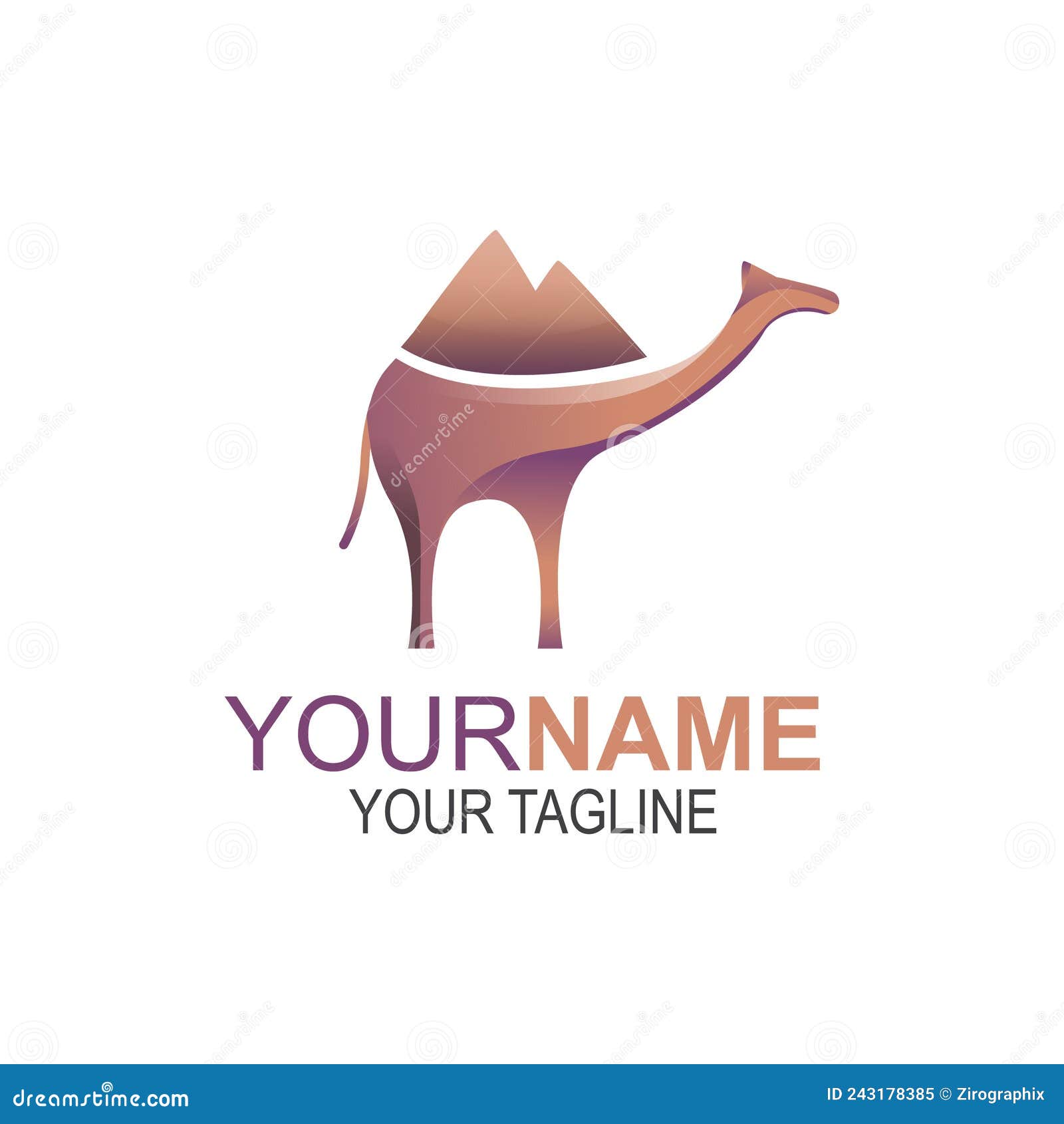 Camel With Creative Lettering, Vector Image | CartoonDealer.com #84807997