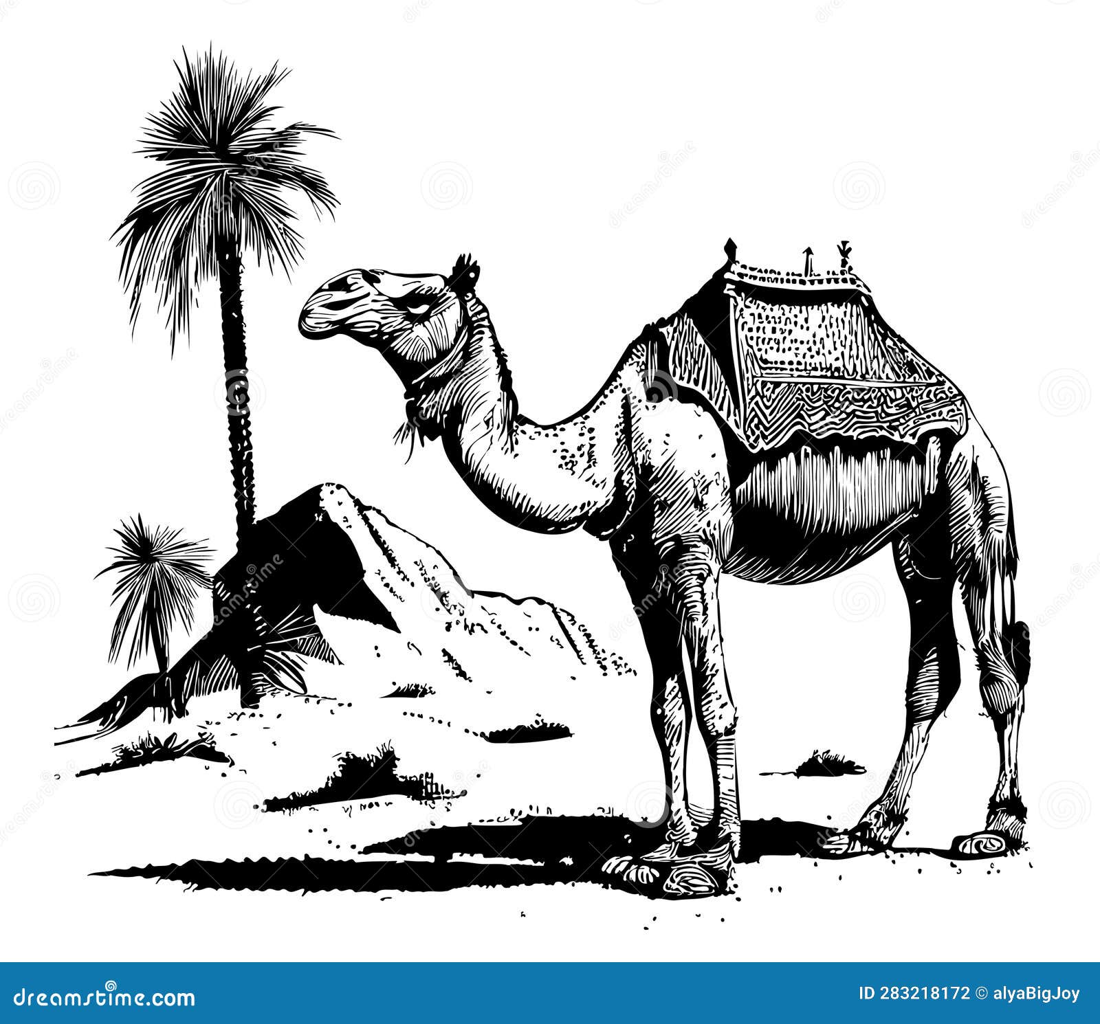 Desert Sketch Vector Illustration | CartoonDealer.com #45263354
