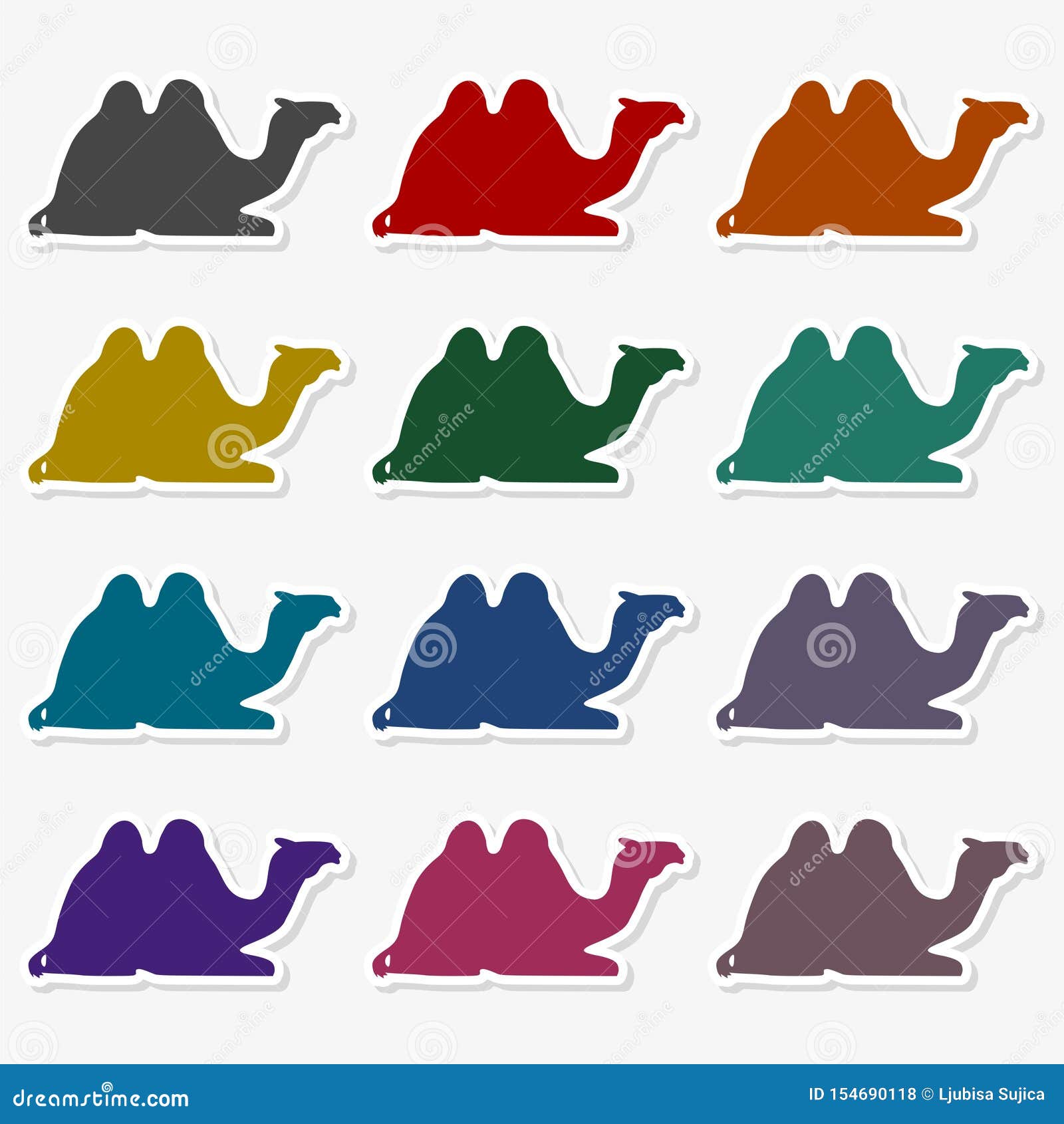 Camel Icon Flat Graphic Design - Illustration Stock Vector ...