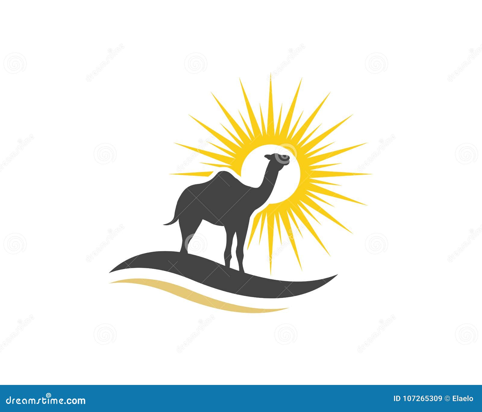 Camel Icon Logo Template Design Stock Vector - Illustration of shape ...