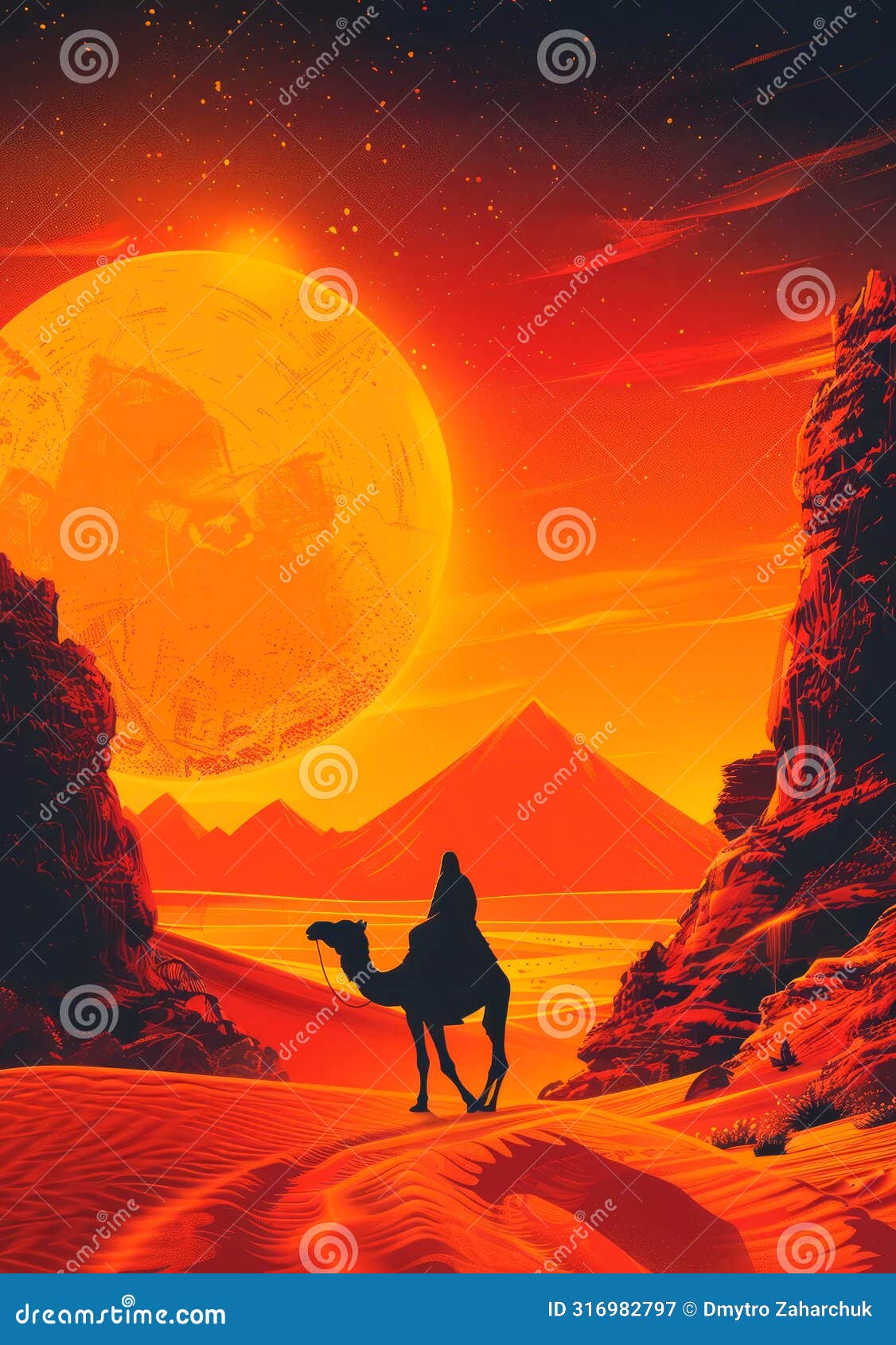 Camel and Its Rider, Symbolizing the Journey of the Prophet Ibrahim ...