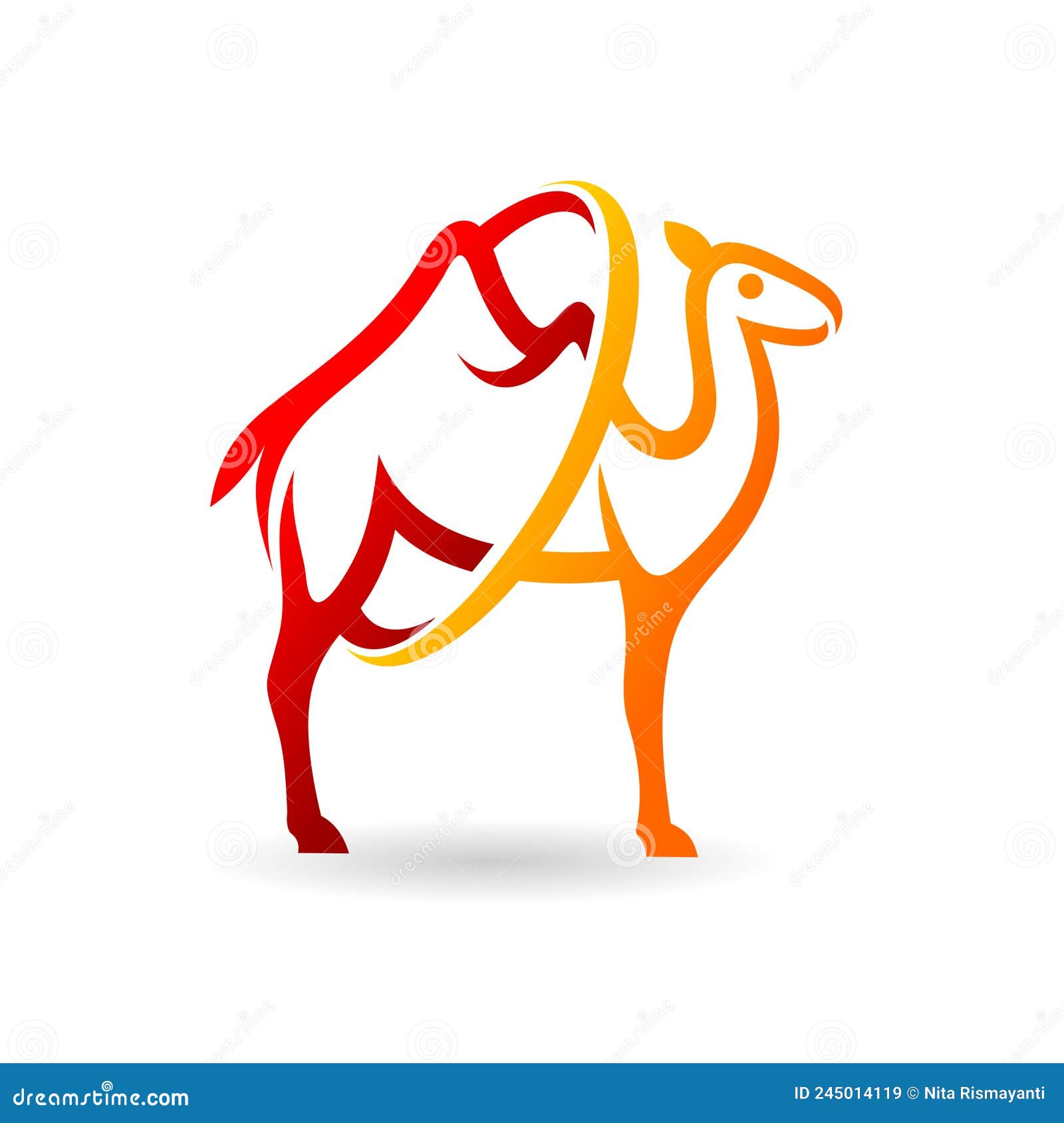 Camel Logo Design with Simple Concept Stock Vector - Illustration of ...