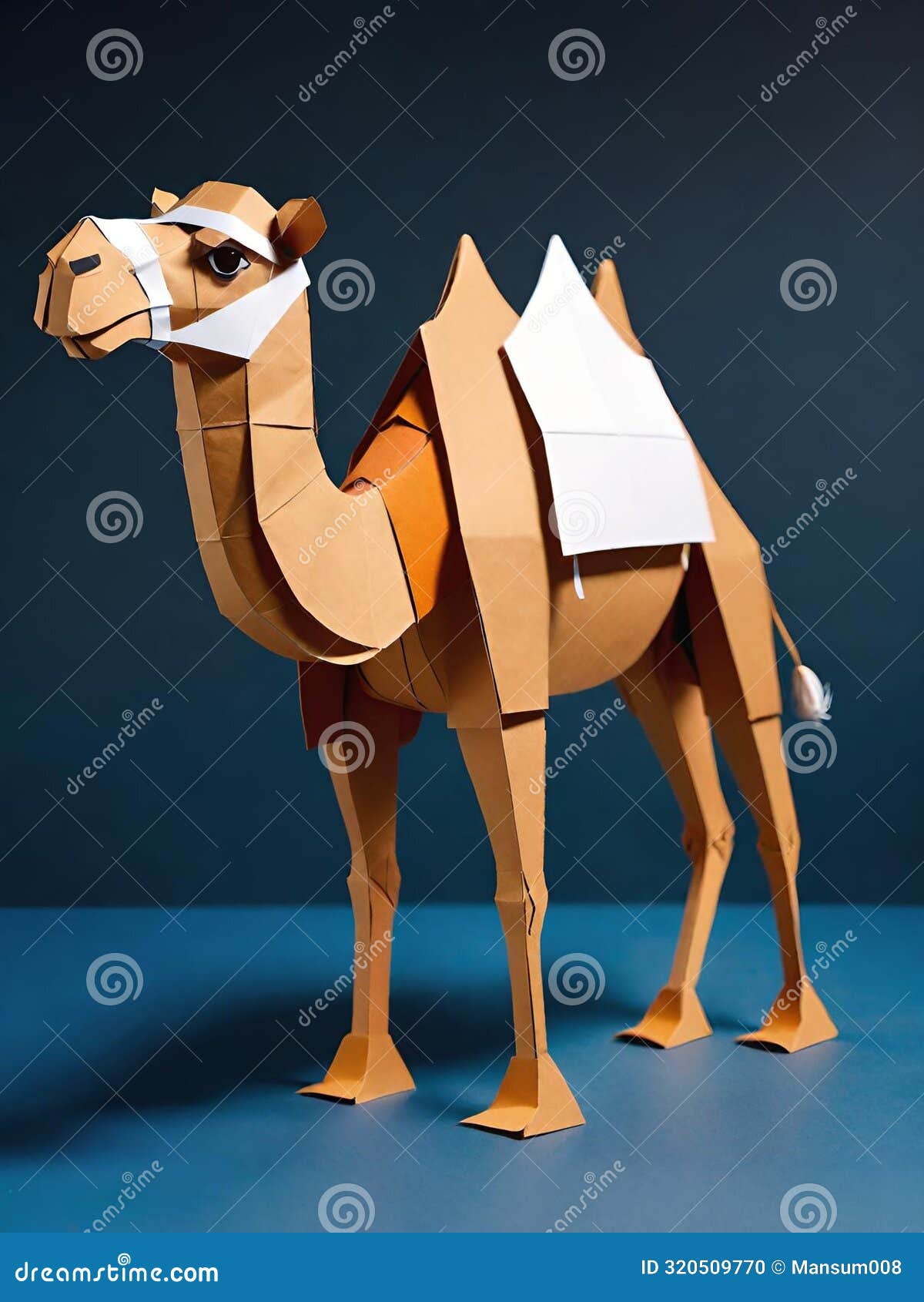 Camel made of cardboard stock illustration. Illustration of symbol ...