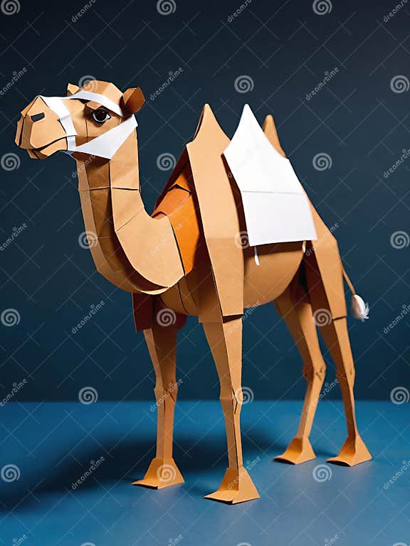 Camel made of cardboard stock illustration. Illustration of symbol ...