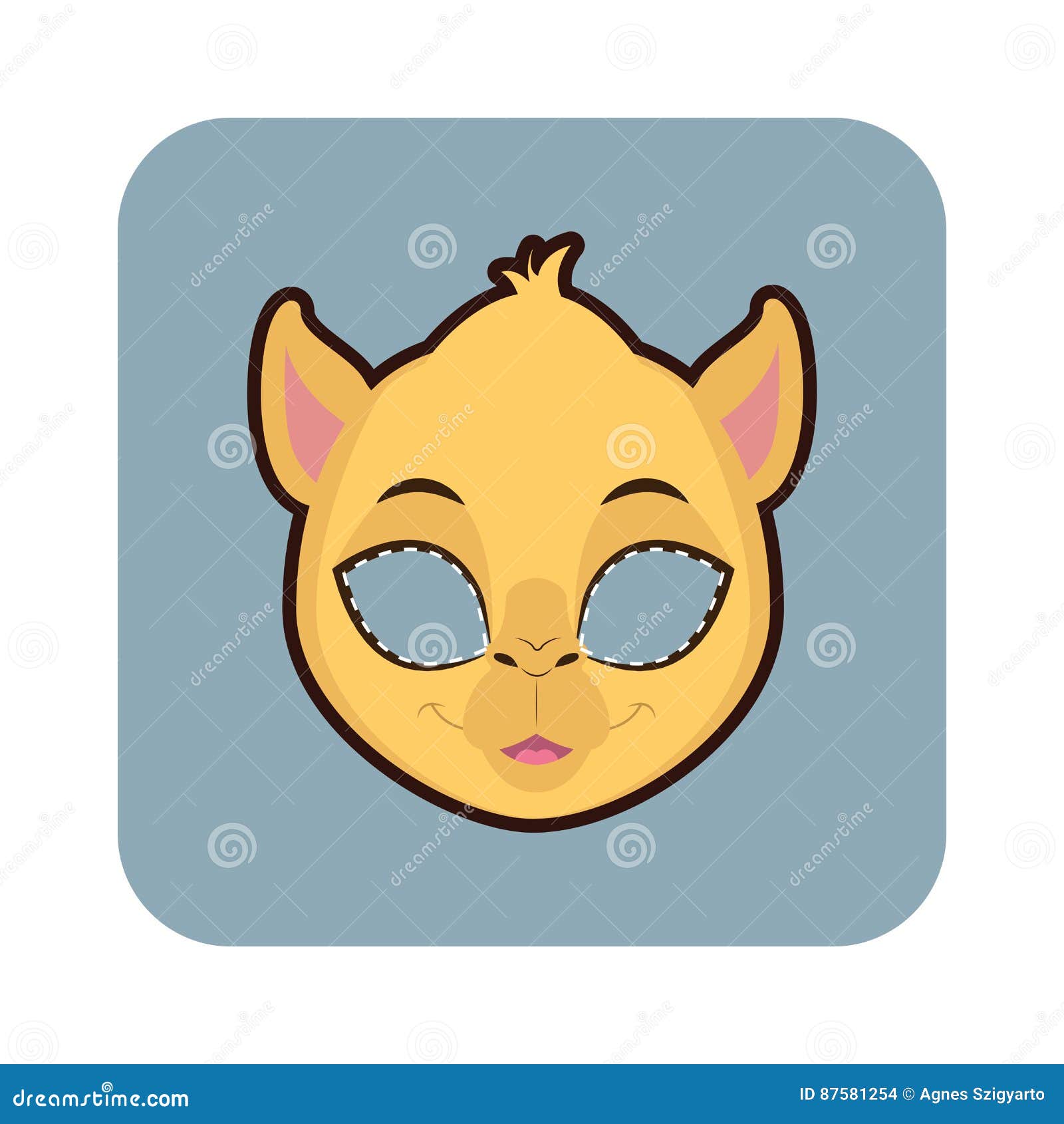Camel Mask for Various Festivities, Parties Stock Vector - Illustration ...