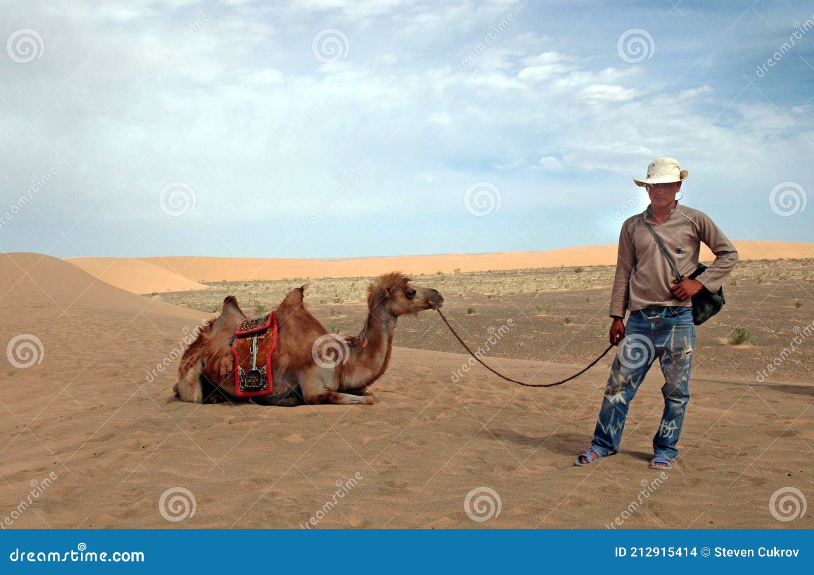 Camel Master Gobi Desert editorial stock image. Image of sand - 212915414