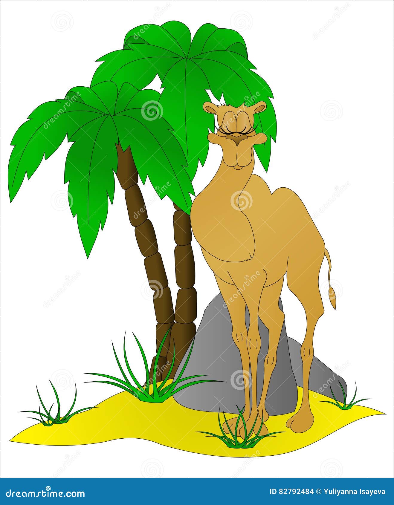 Camel stock vector. Illustration of heat, exotic, animal - 82792484