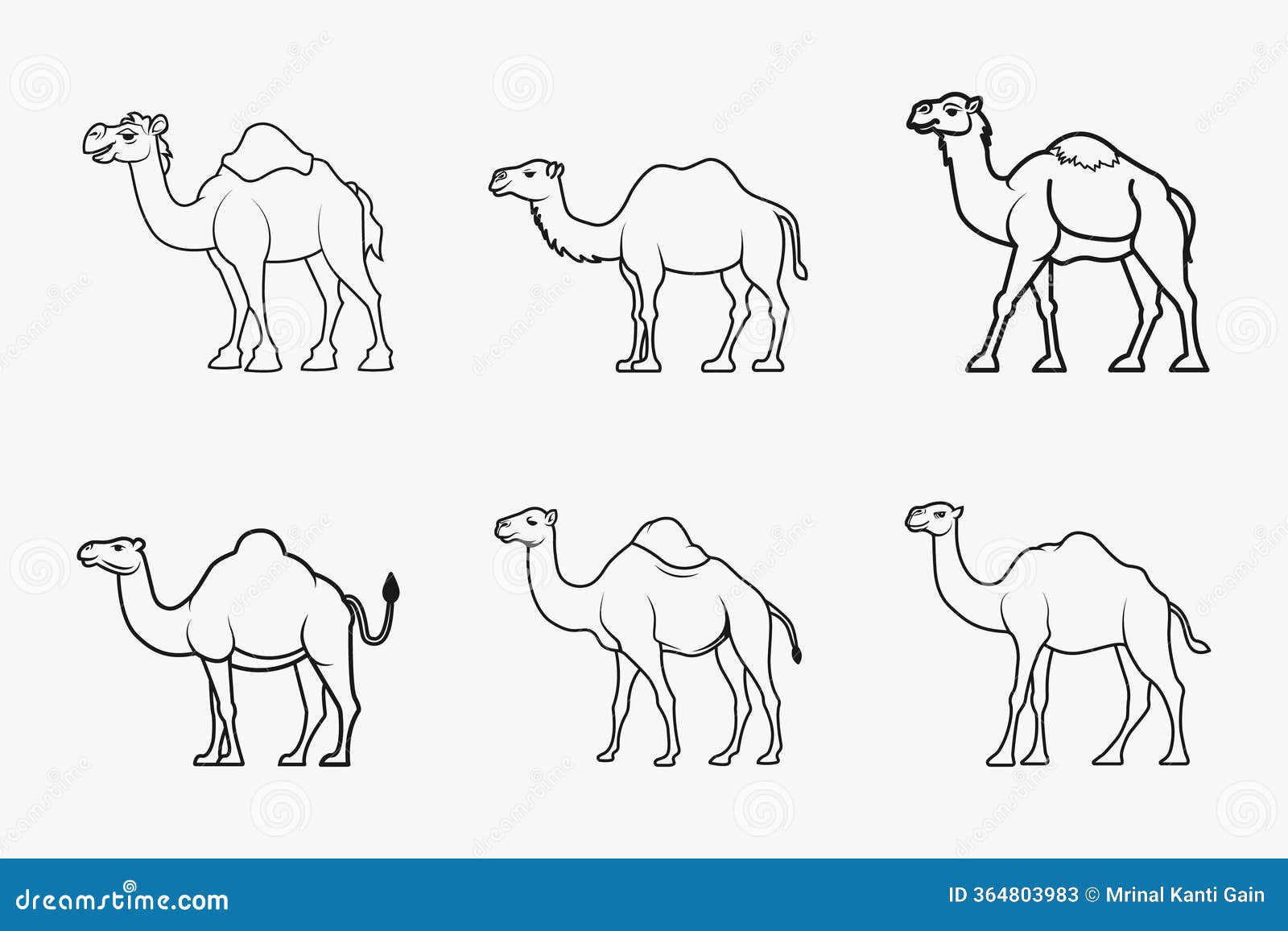 Camel Outline Silhouette Generative Ai Vector Illustration ...