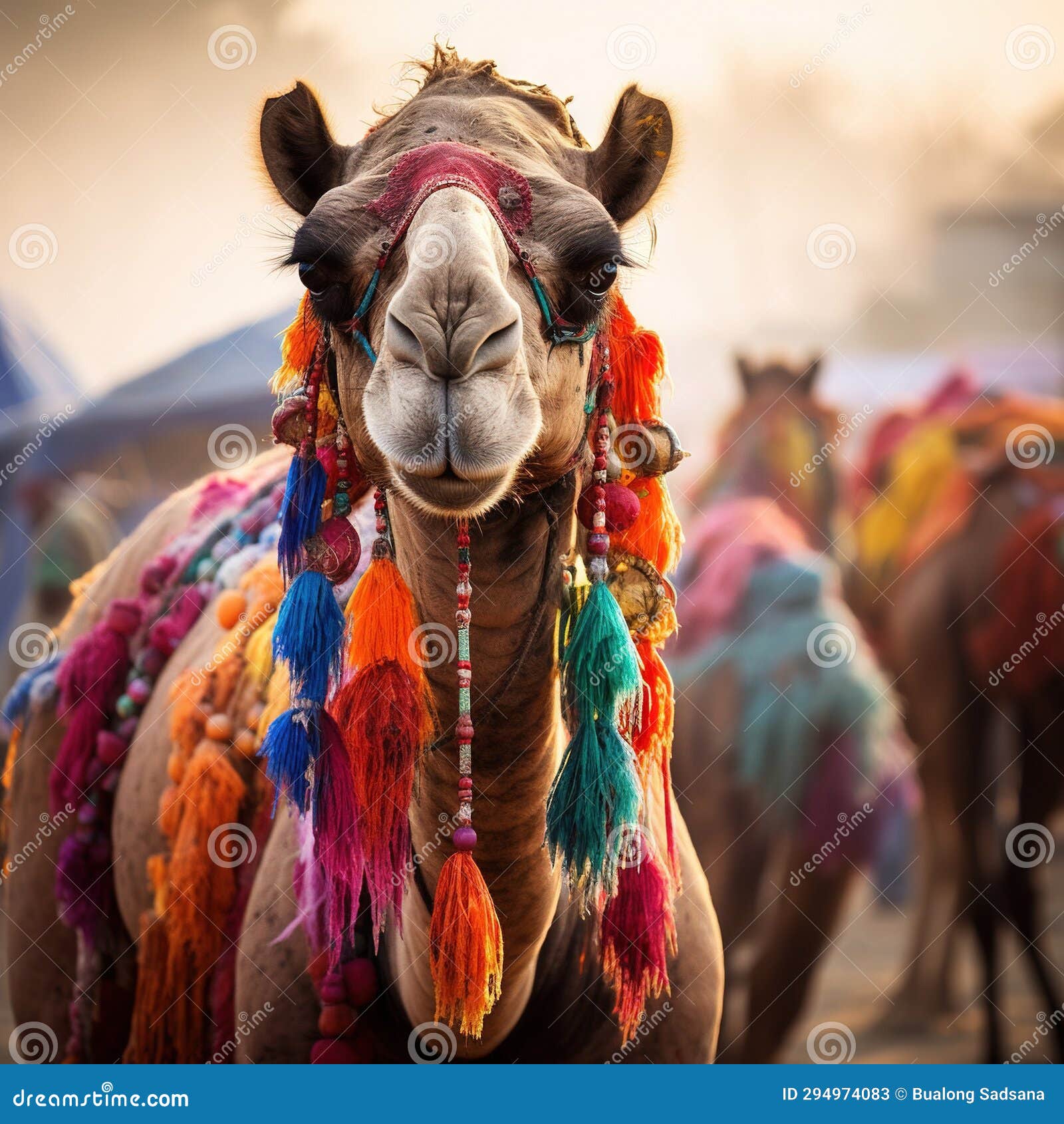 Camel at the Pushkar Fair, India Made with Generative AI Illustration ...