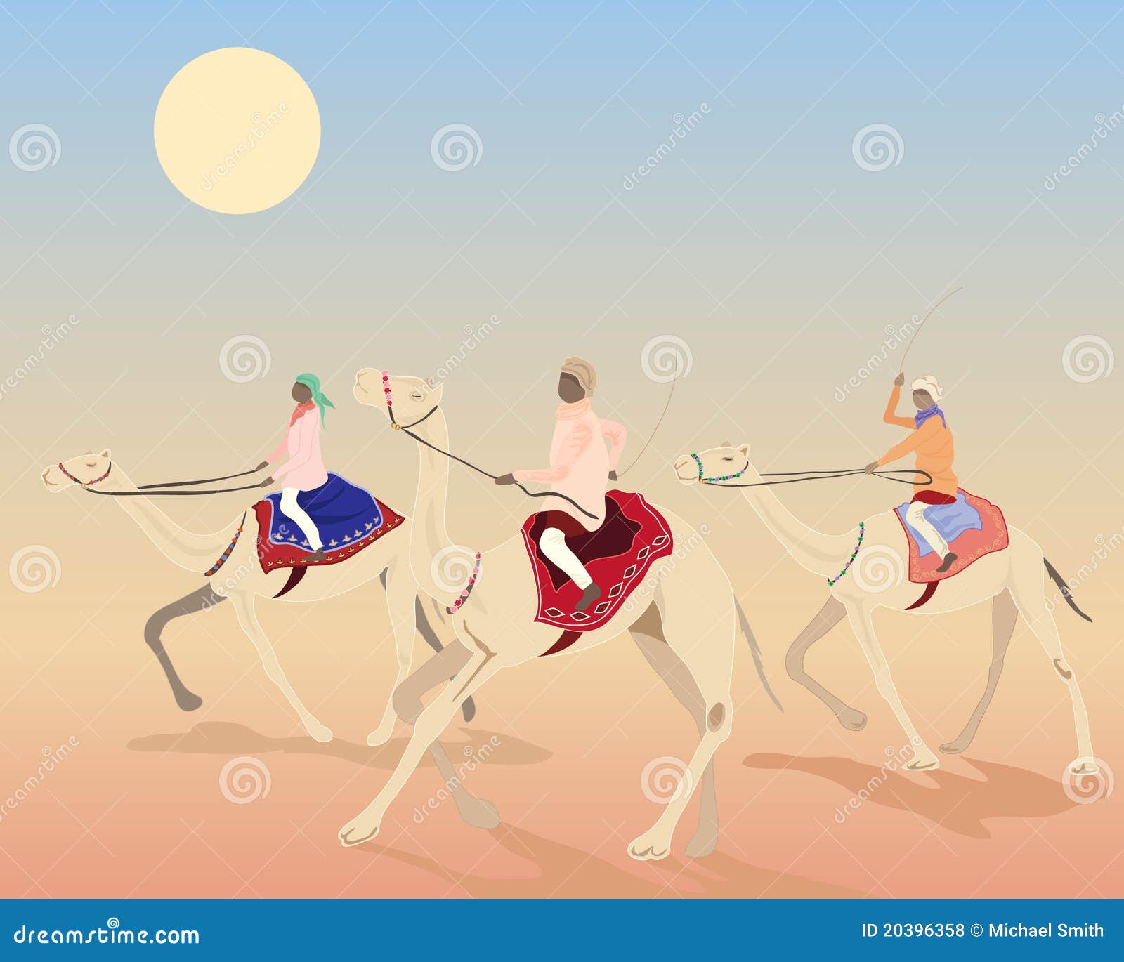Camel race stock vector. Illustration of emirates, leisure - 20396358