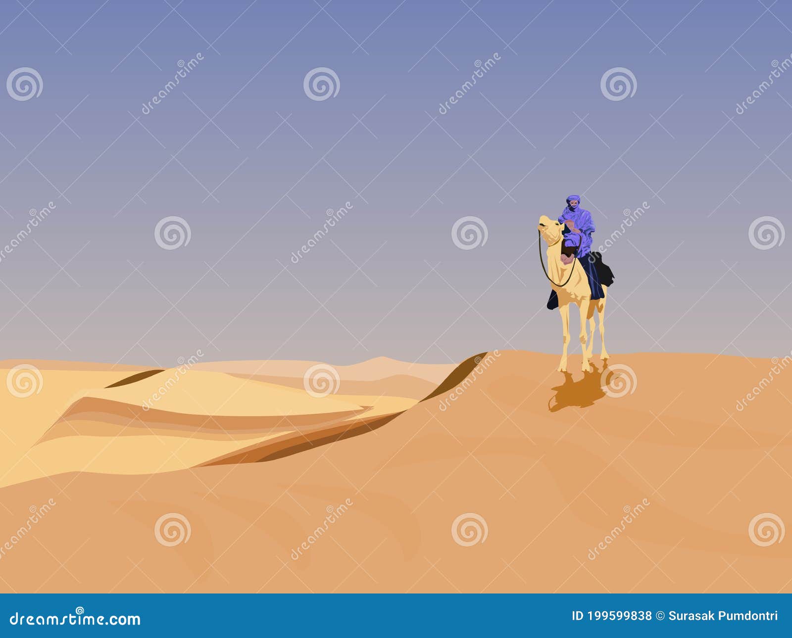 A Camel And Rider Silhouette In The Giza Pyramid During Sunset ...