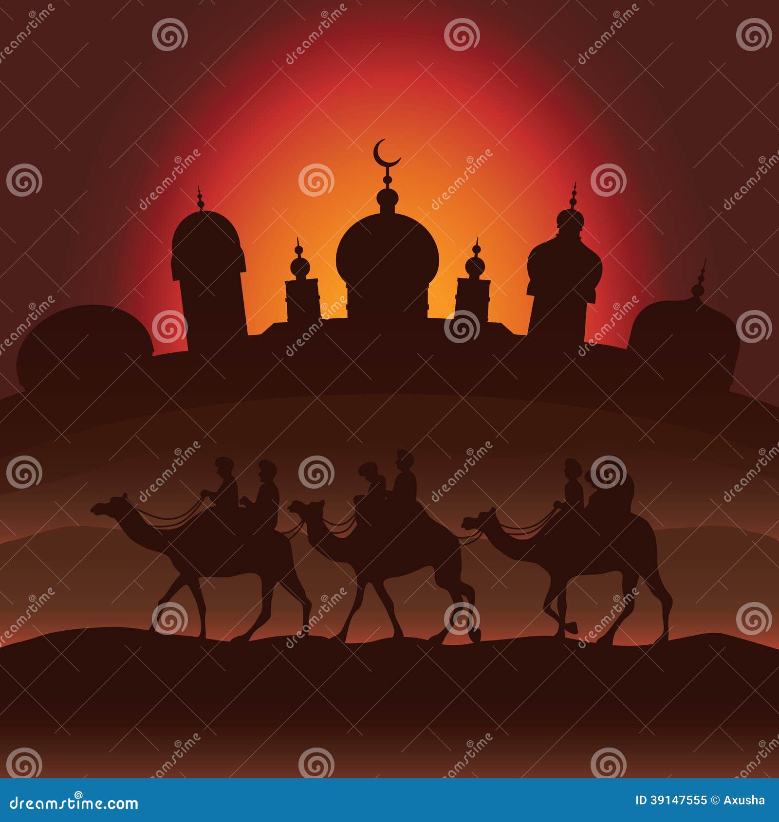 Camel s caravan stock vector. Illustration of cultural - 39147555