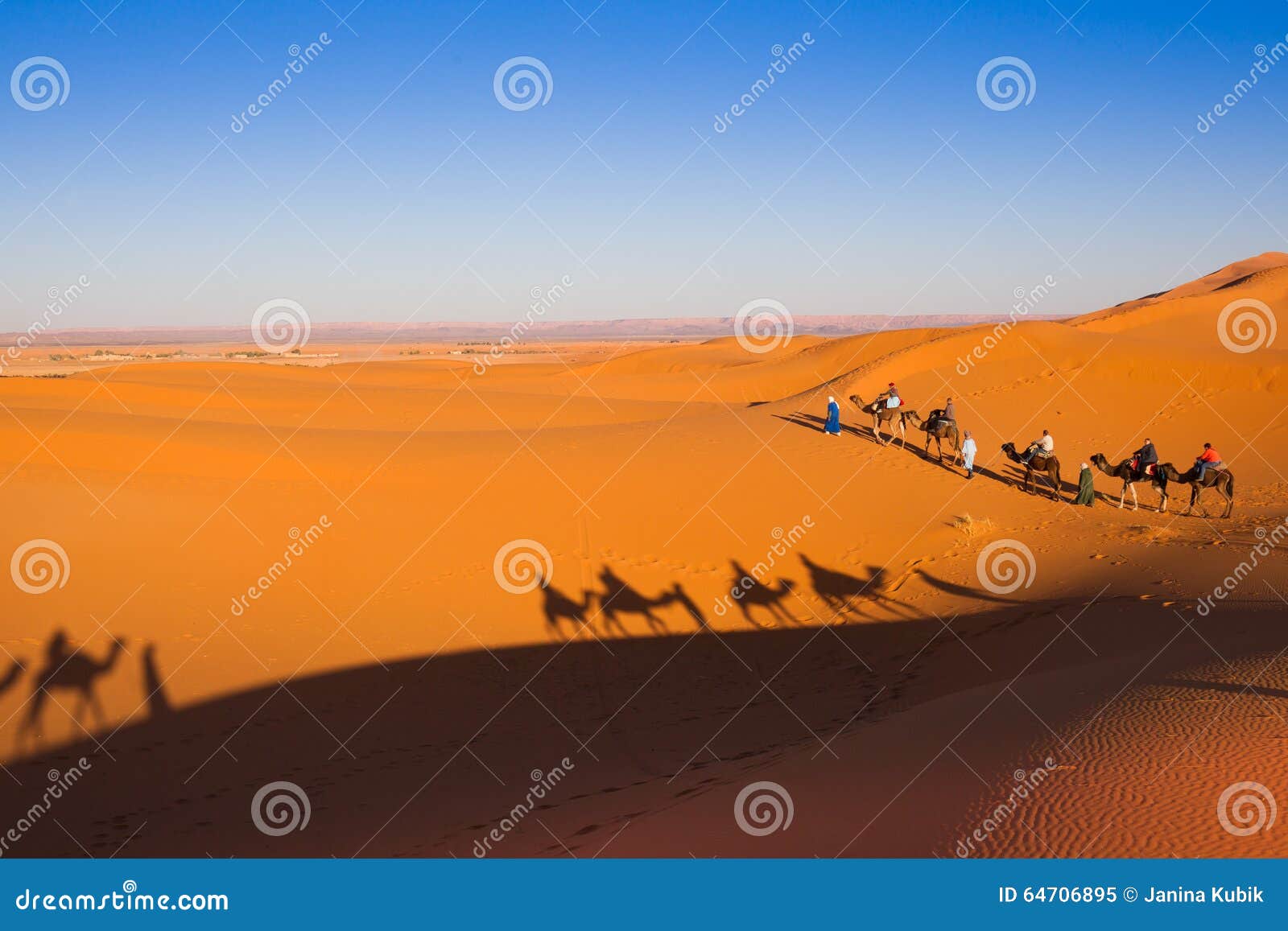 Camel Safari on West Sahara Desert Stock Image - Image of marocco, moto ...