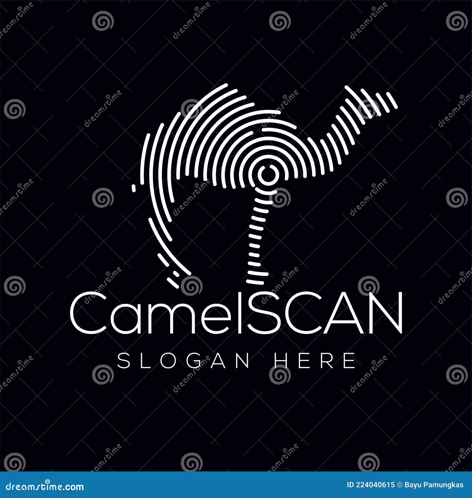 Camel Scan Technology Logo Vector Element. Animal Technology Logo ...