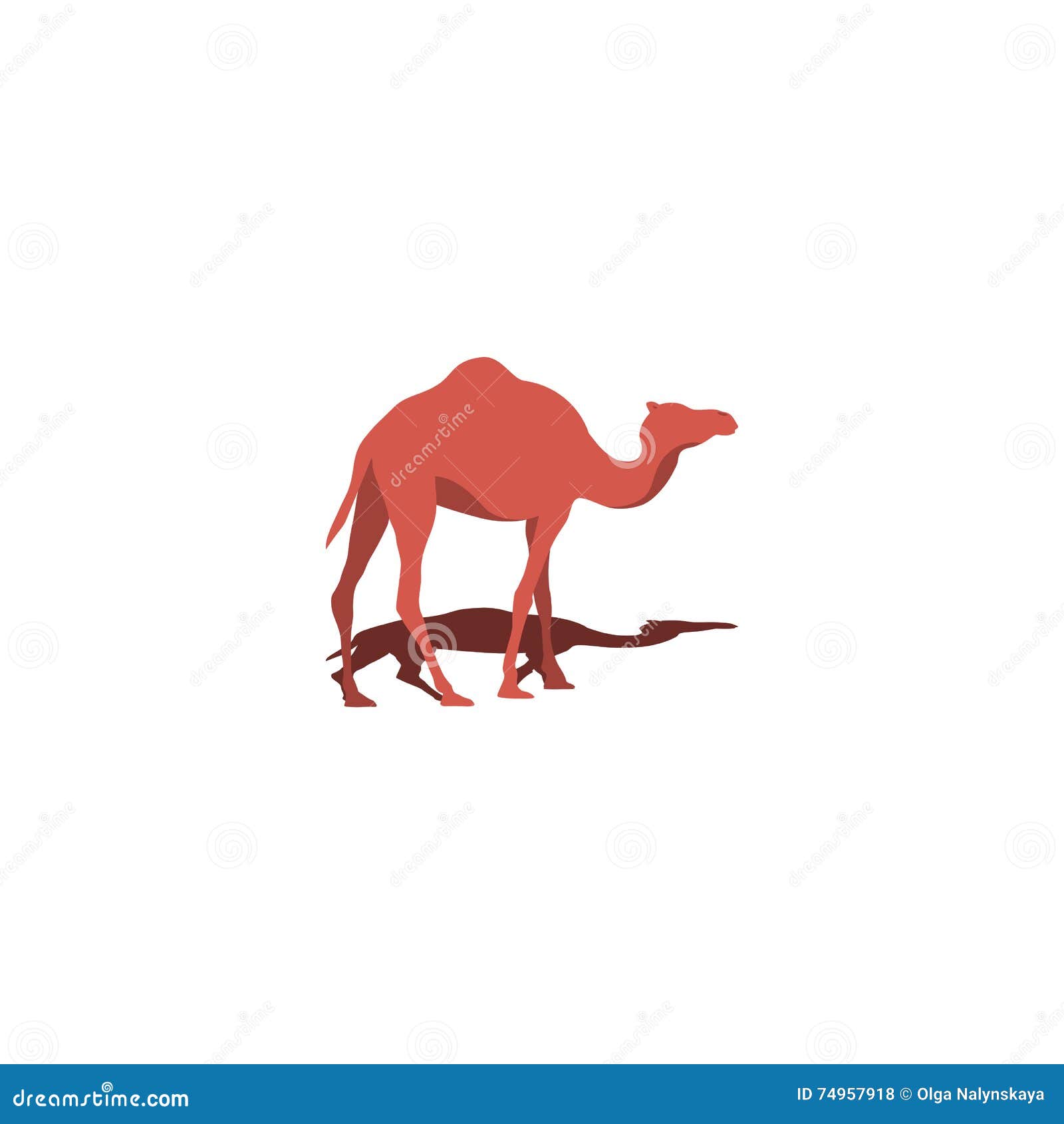 Camel and Shadow stock vector. Illustration of flat, concept - 74957918