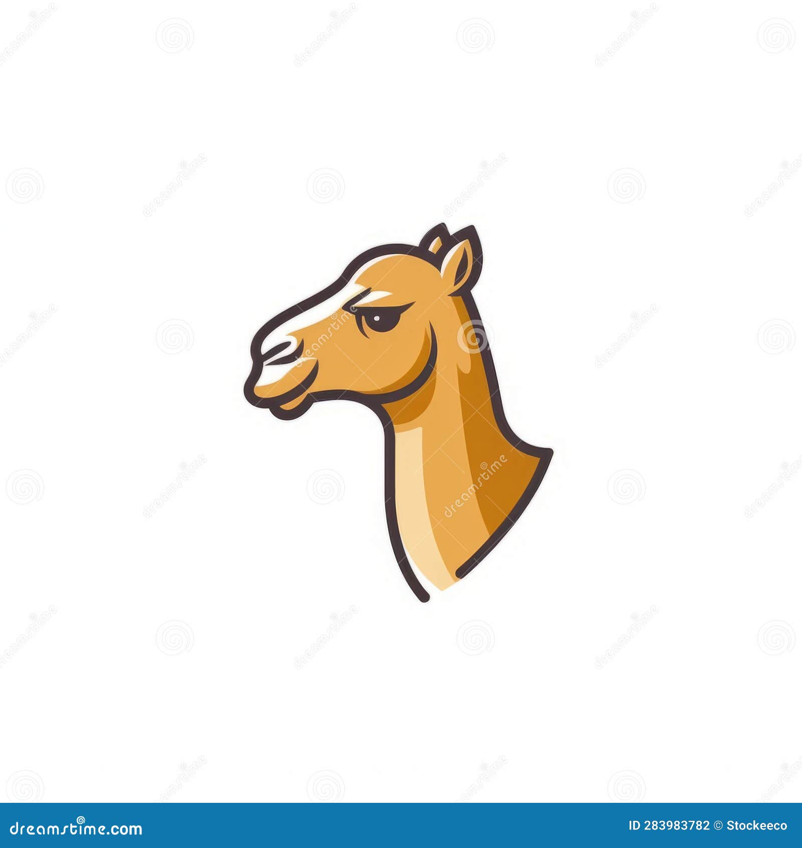 Camel Shaped Logo Design Vector - Flat Style Graphic Stock Illustration ...