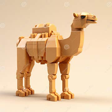 High Detailed Lego Camel Hd Art Rendering in Johannes Itten Style Stock ...