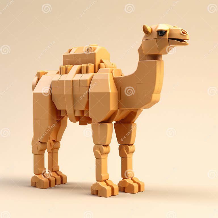 High Detailed Lego Camel Hd Art Rendering in Johannes Itten Style Stock ...