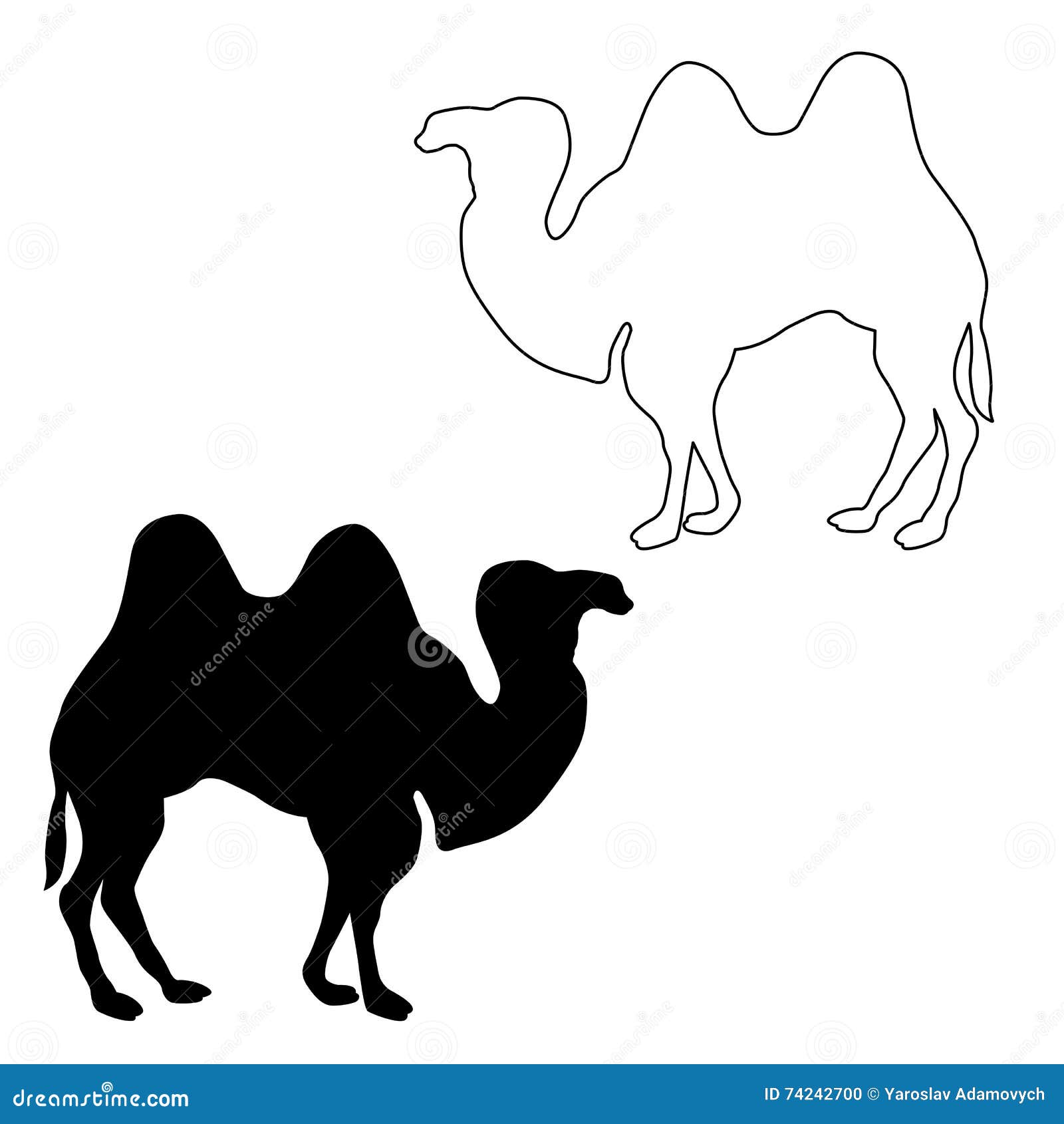 Camel silhouette black set stock vector. Illustration of sahara - 74242700