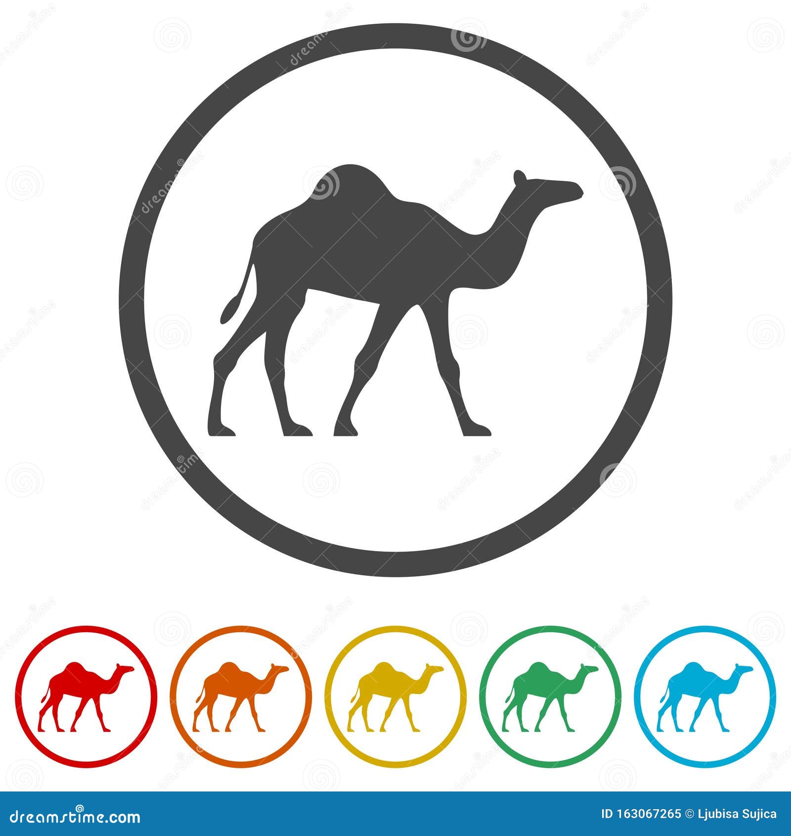 Camel Silhouette Vektor Icons Set - Illustration Vektor Abbildung ...