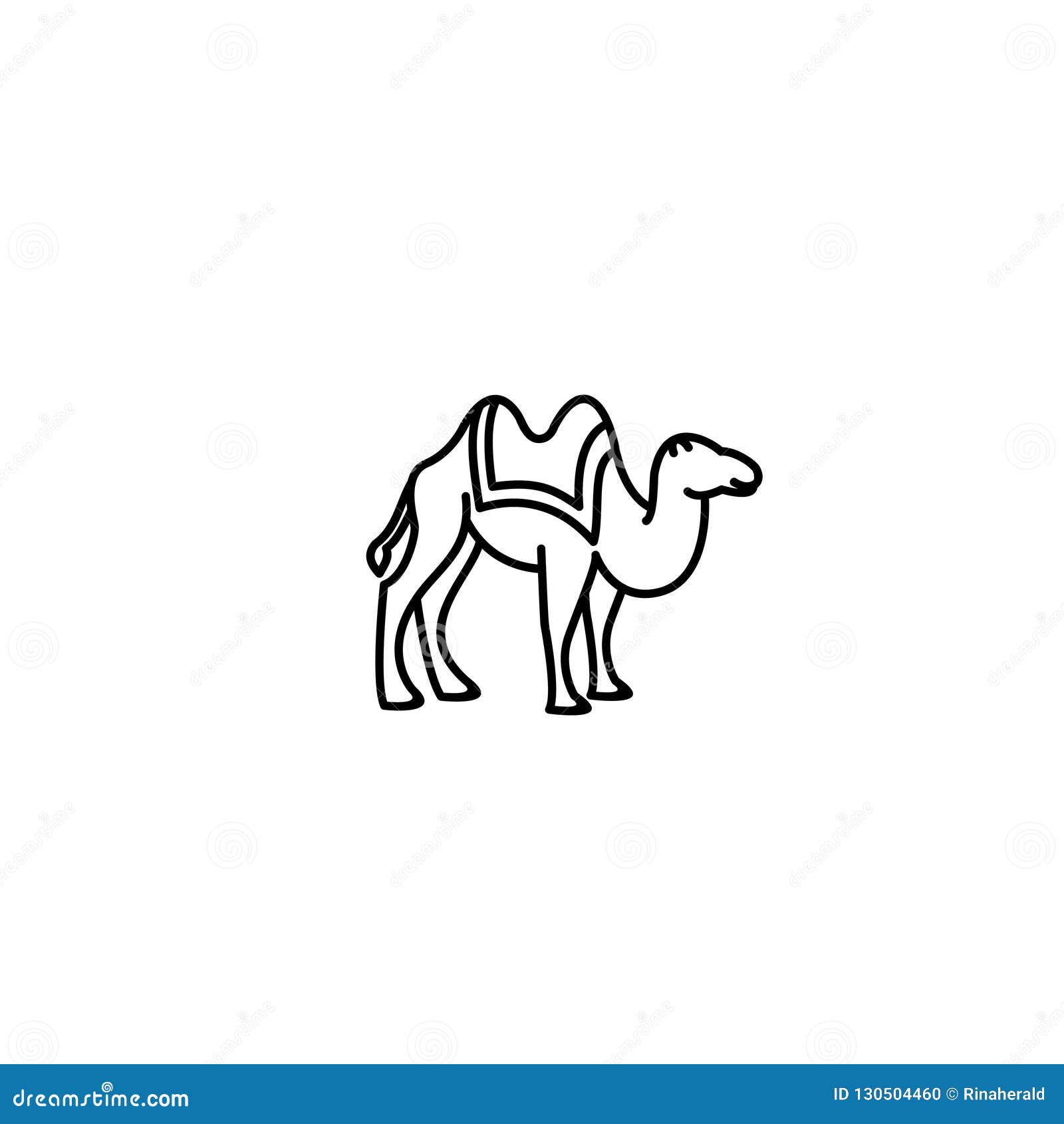 Camel Simple Graphic Icon. Black Arabic Sign Isolated On White ...