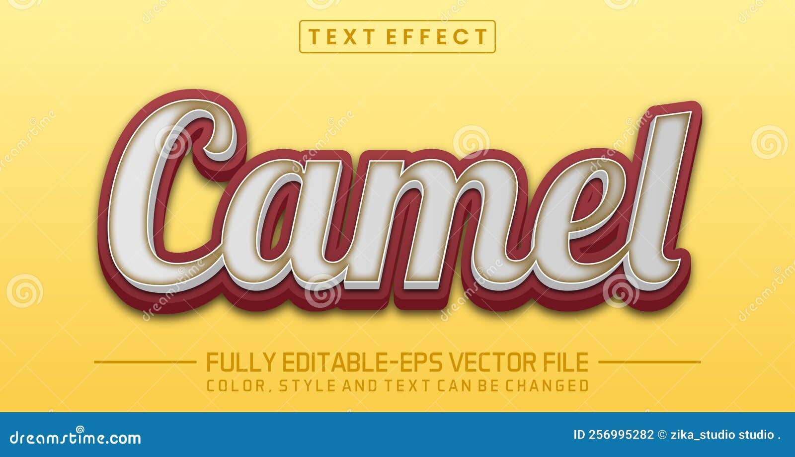 Camel Text Effect - Editable 3D Text Style Stock Vector - Illustration ...