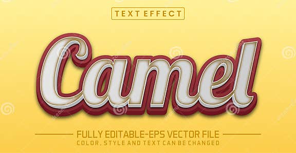 Camel Text Effect - Editable 3D Text Style Stock Vector - Illustration ...
