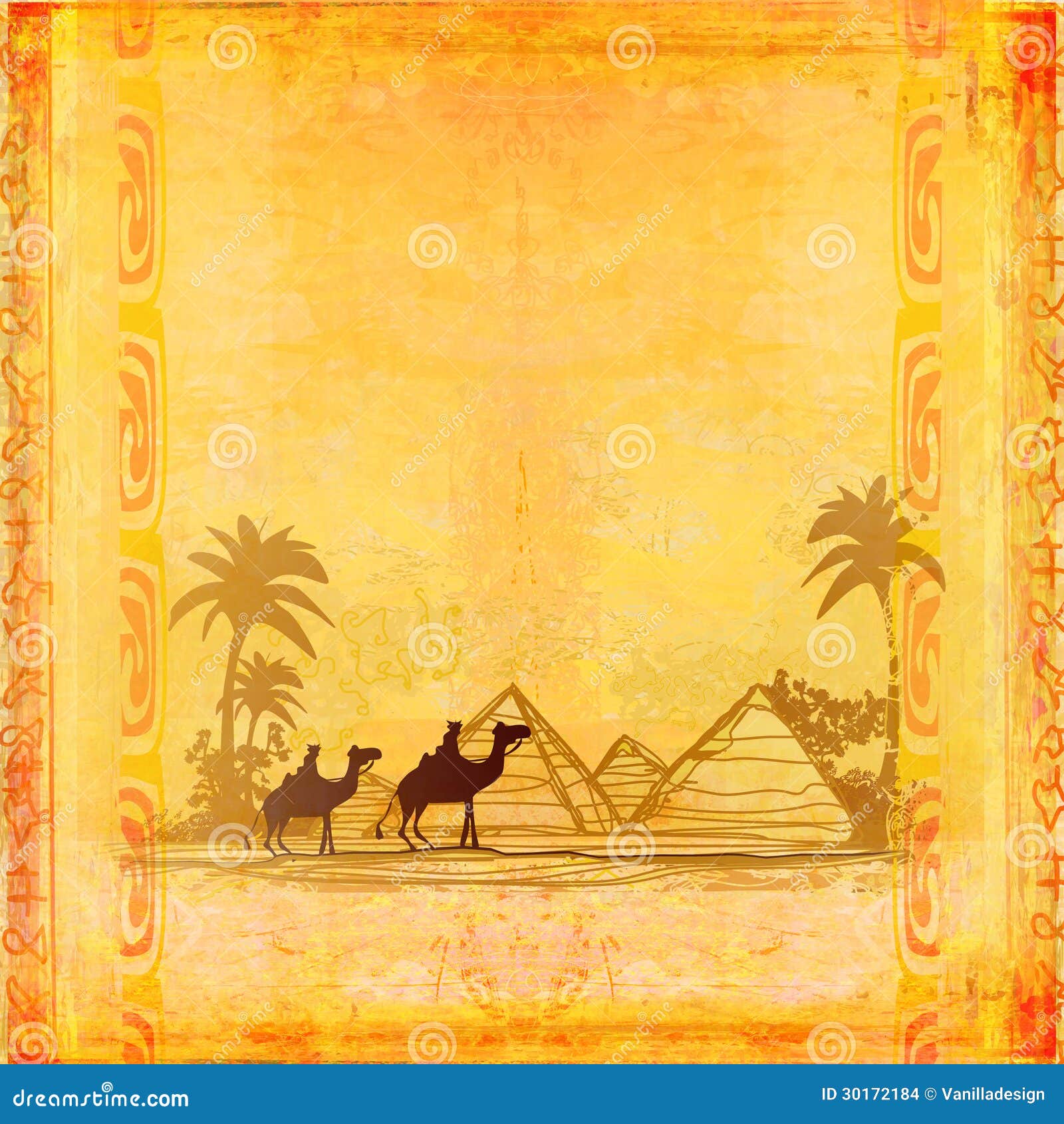 Camel train stock illustration. Illustration of bedouin - 30172184