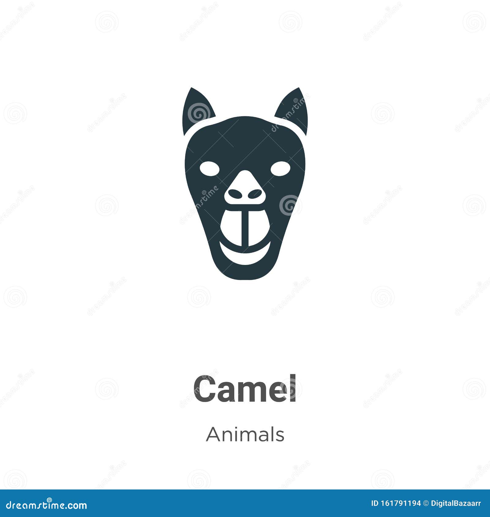 Camel Vector Icon on White Background. Flat Vector Camel Icon Symbol ...