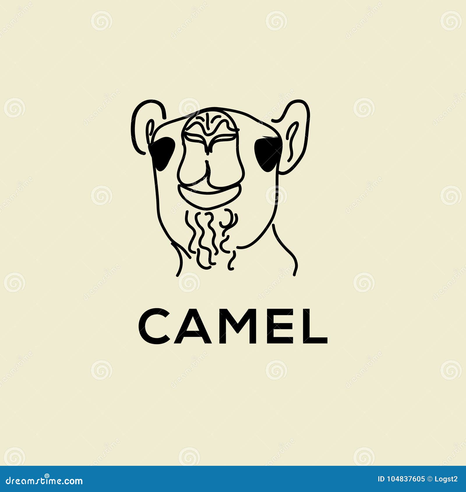 Camel Vector Logo.Wild Camel Emblem Stock Vector - Illustration of icon ...