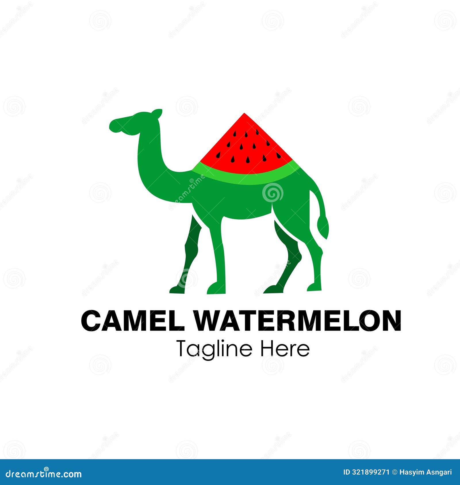 Camel Watermelon Logo Design Concept Stock Vector - Illustration of ...
