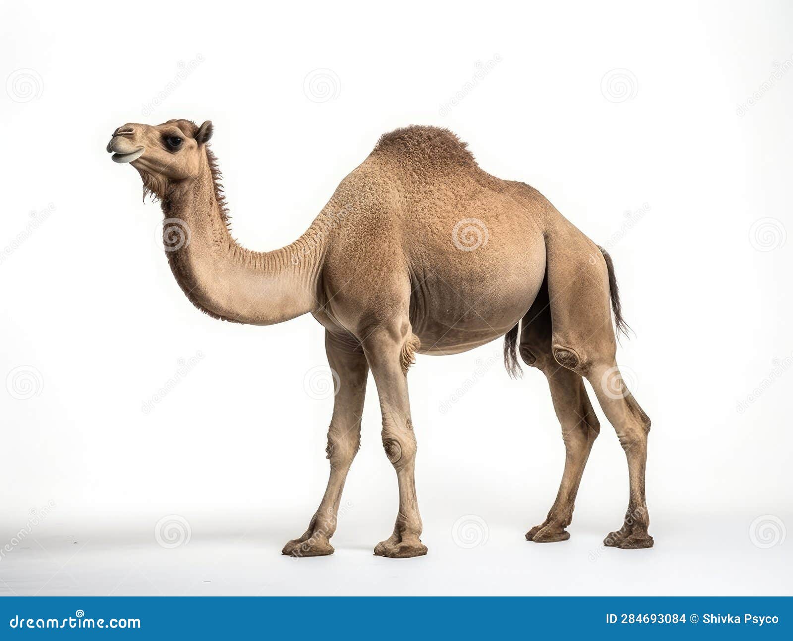 A Camel on White Background Generative AI Stock Illustration ...