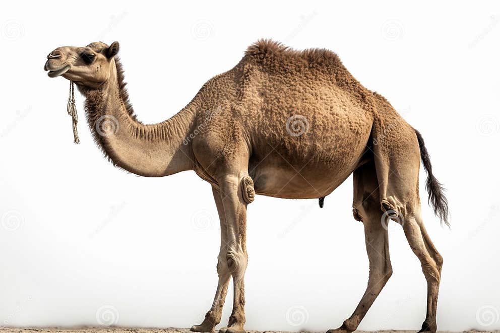 Camel on White Background stock illustration. Illustration of ...