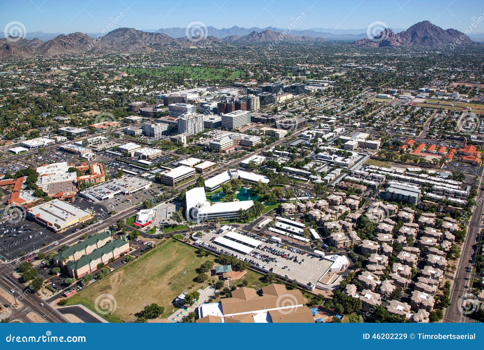 Camelback Corridor stock image. Image of outdoors, aerial - 46202229